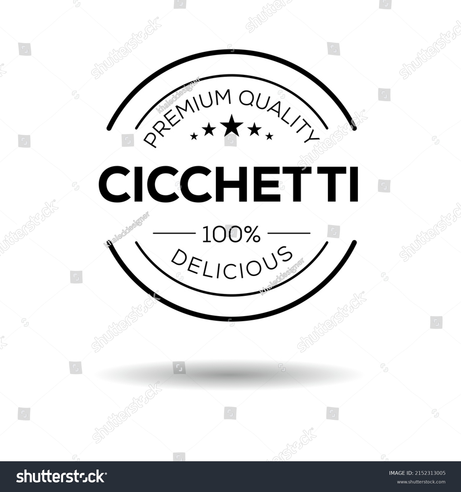 Creative Cicchetti Logo Cicchetti Sticker Vector Stock Vector (Royalty ...