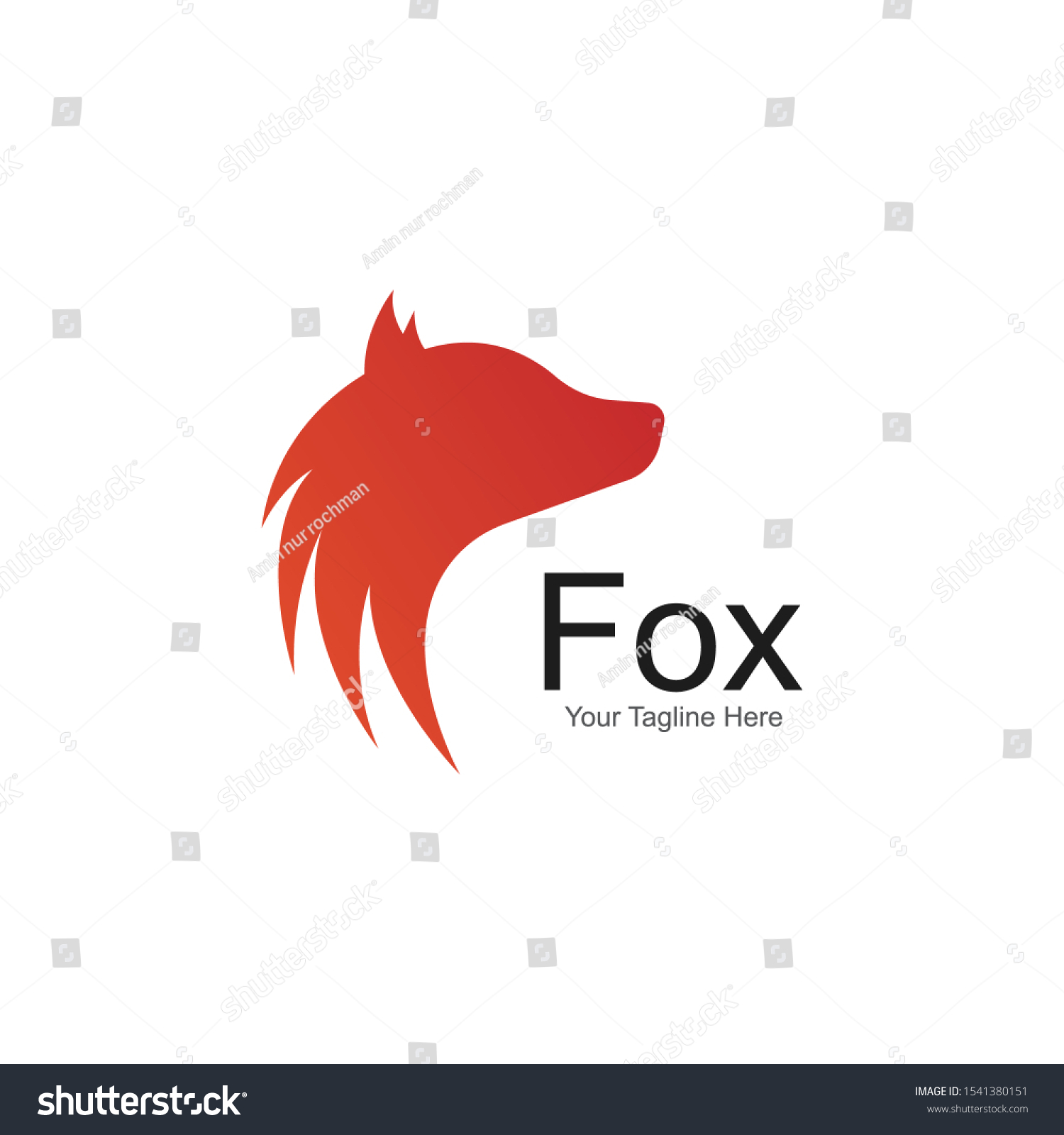 Creative Circle Fox Logo Vector Round Stock Vector (Royalty Free ...
