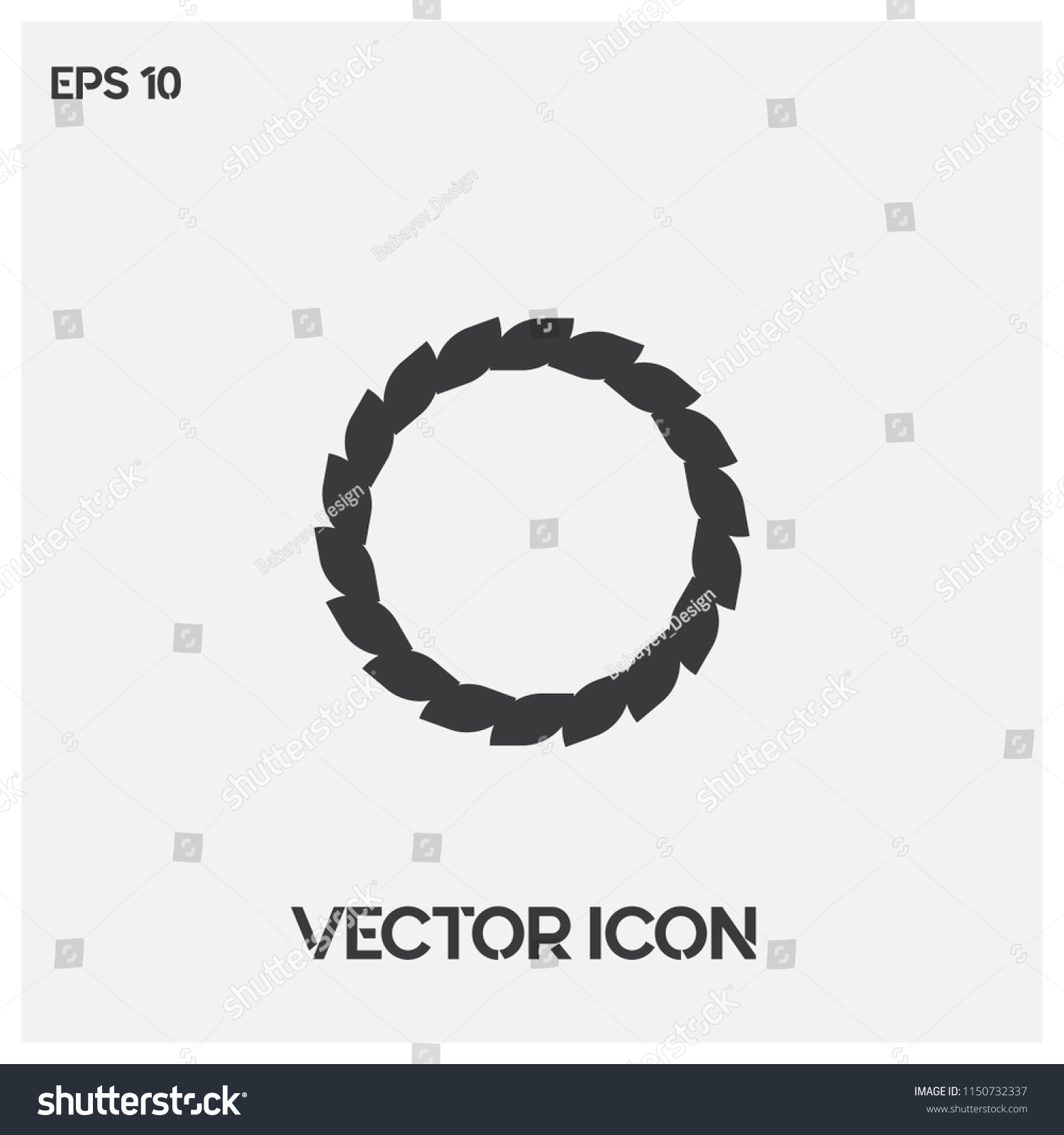 Creative Circle Frame Vector Icon Illustrationflat Stock Vector ...