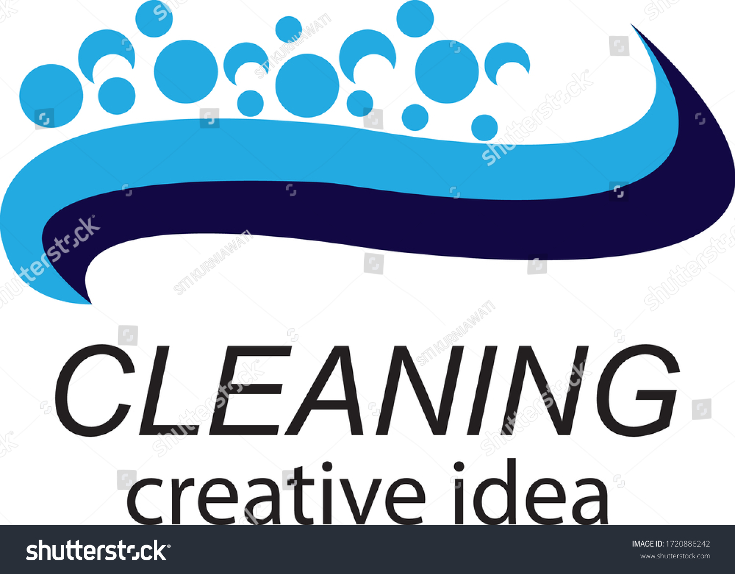 Creative Cleaning Concept Logo Design Template Stock Vector (Royalty ...