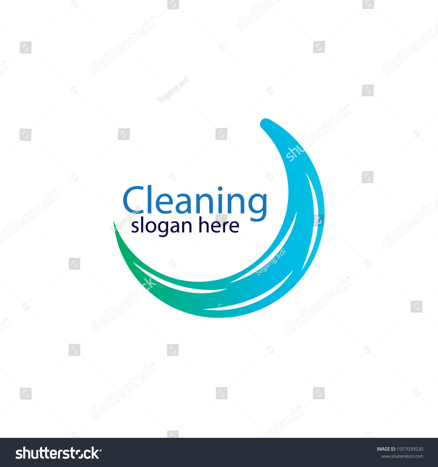 Creative Cleaning Concept Logo Design Template Stock Vector (Royalty ...