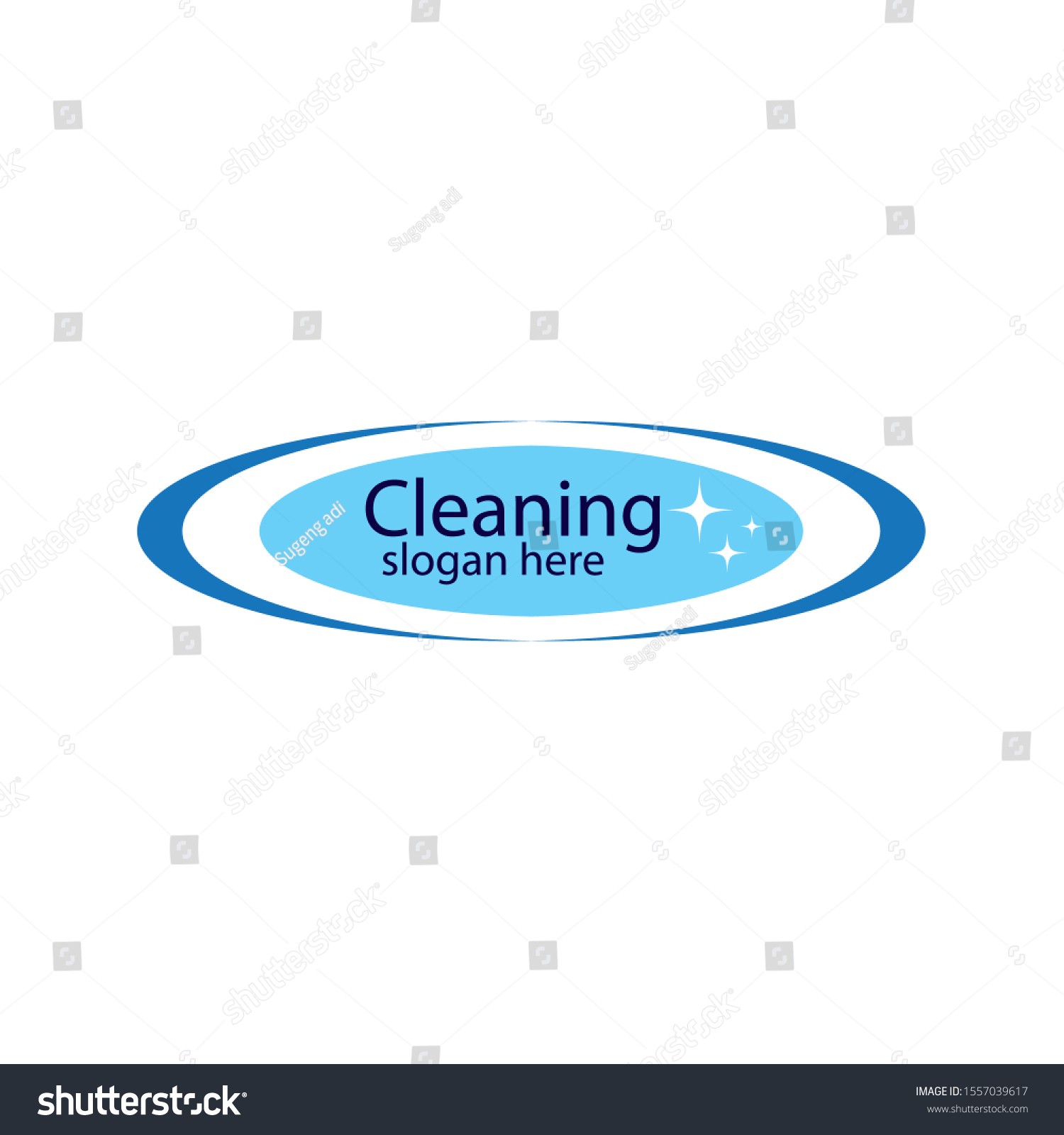 Creative Cleaning Concept Logo Design Template Stock Vector (Royalty ...