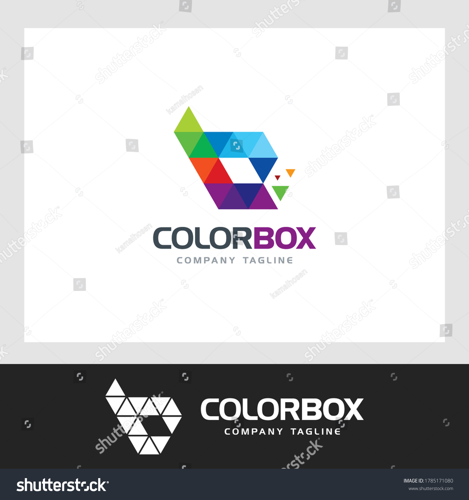 Creative Color Box Logo Design Template Stock Vector (Royalty Free ...