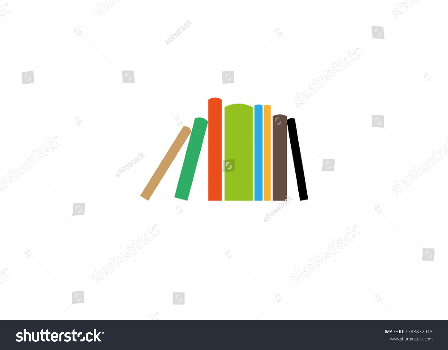 Creative Colorful Books Logo Vector Stock Vector (Royalty Free) 1348832918