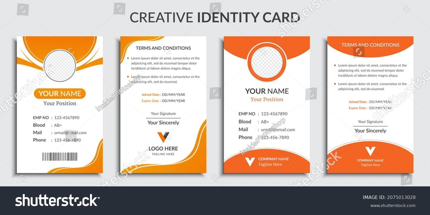 Creative Colorful Id Card Bundle Template Stock Vector (Royalty Free ...