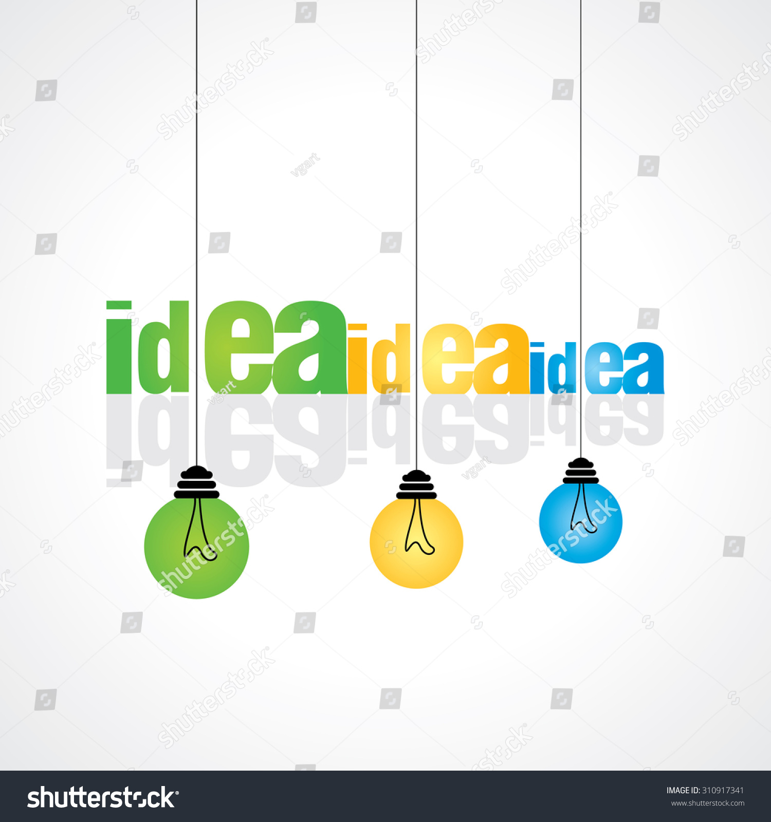 Creative Colorful Idea Bulb Vector Illustration Stock Vector (Royalty ...