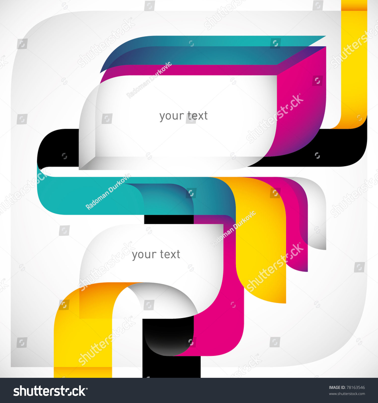 Creative Colorful Layout With Designed Shapes. Vector Illustration ...