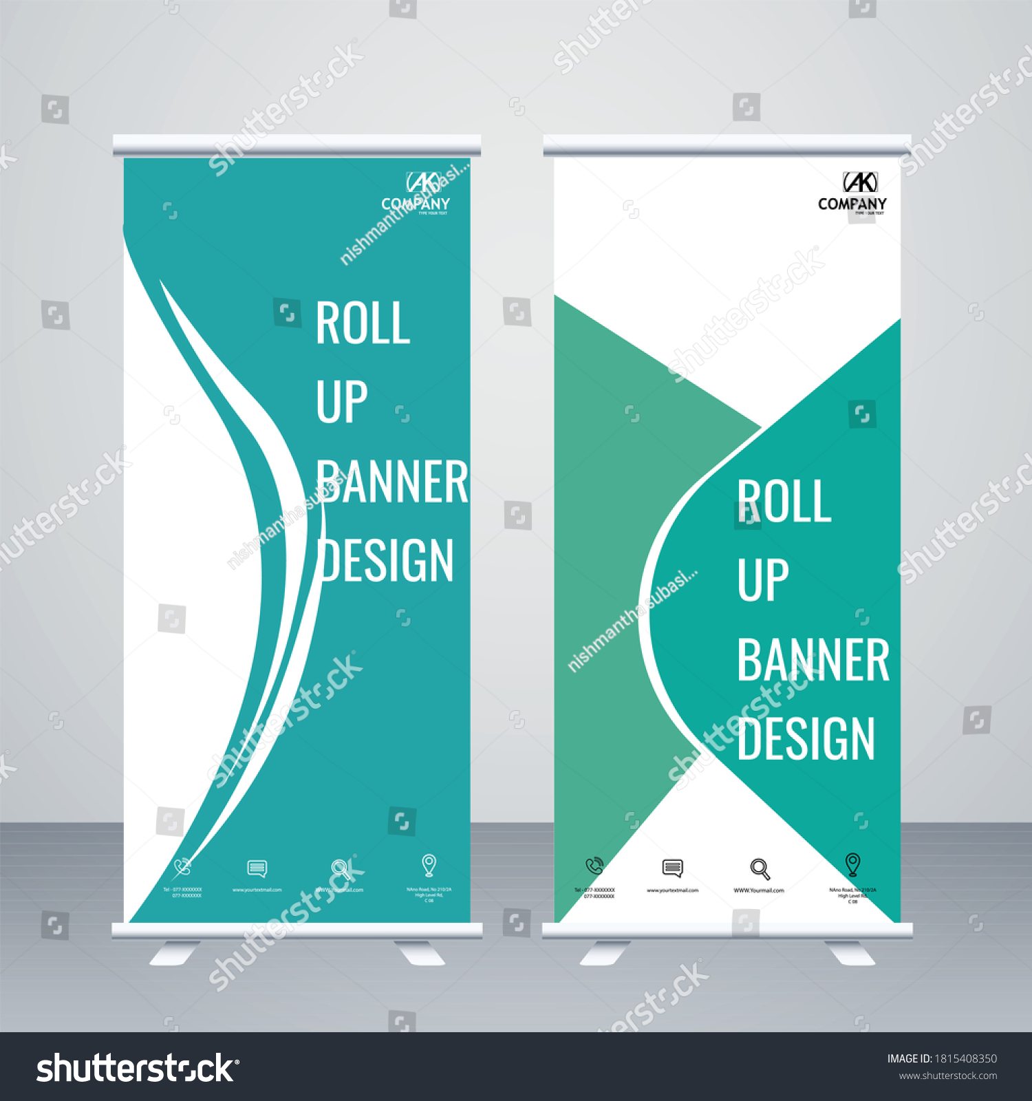 Creative Coloured Vector Roll Banner Design Stock Vector (Royalty Free ...