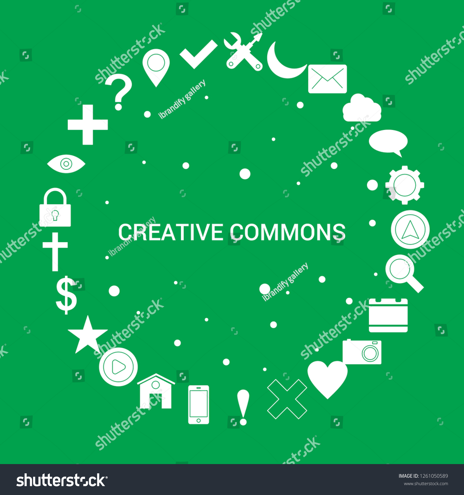 Creative Commons Icon Set Infographic Vector Stock Vector (Royalty Free ...
