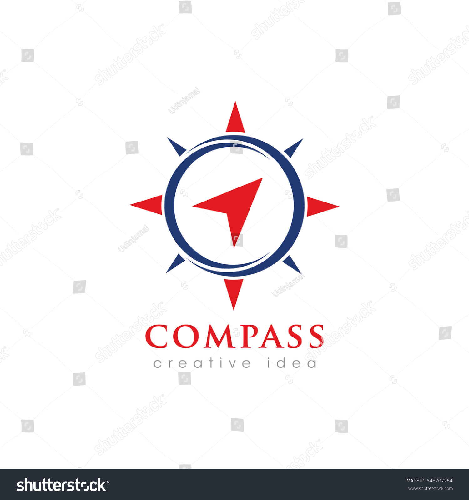 Creative Compass Concept Logo Design Template Stock Vector (Royalty ...