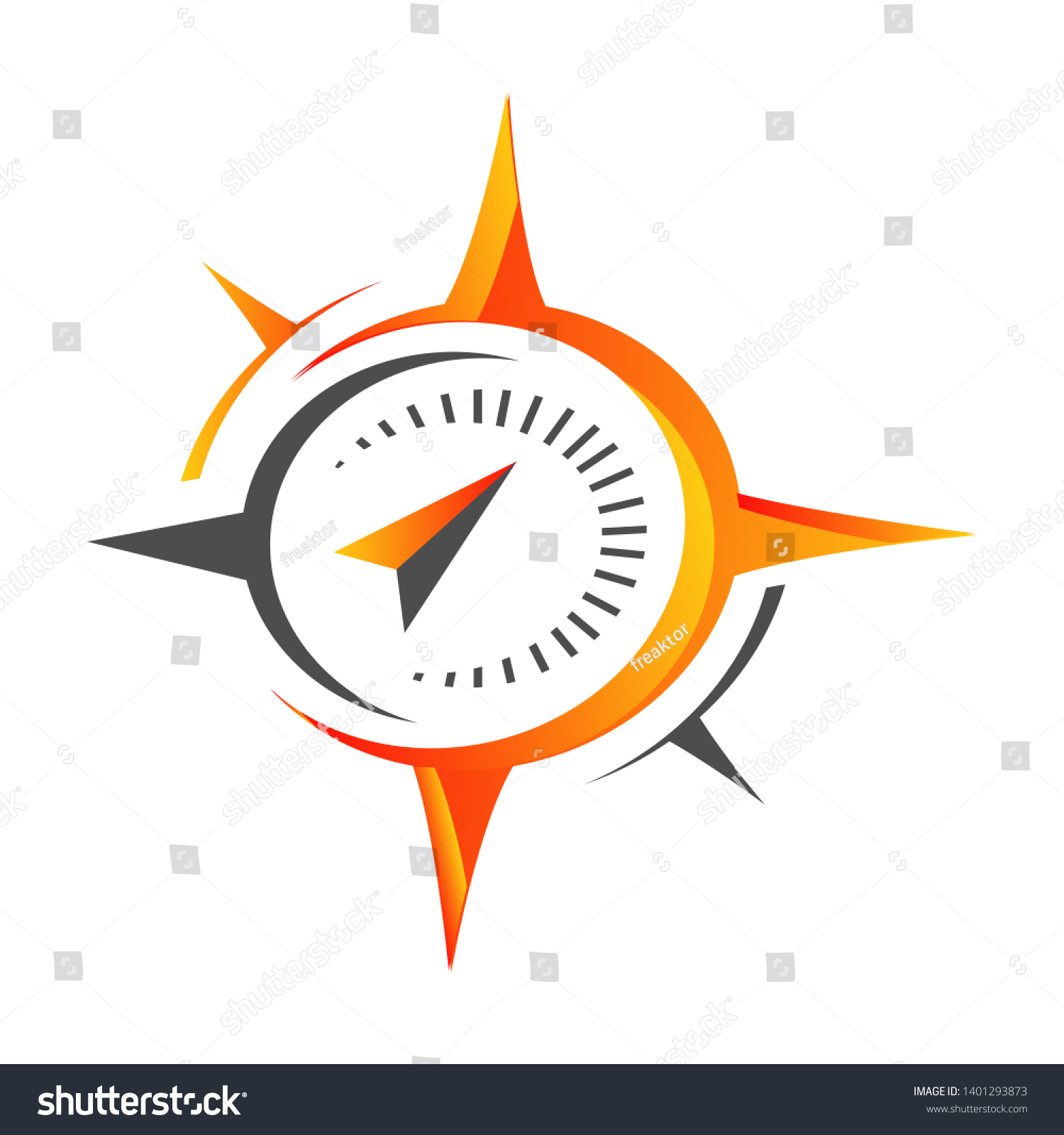 Creative Compass Logo Concept Design Template Stock Vector (Royalty ...