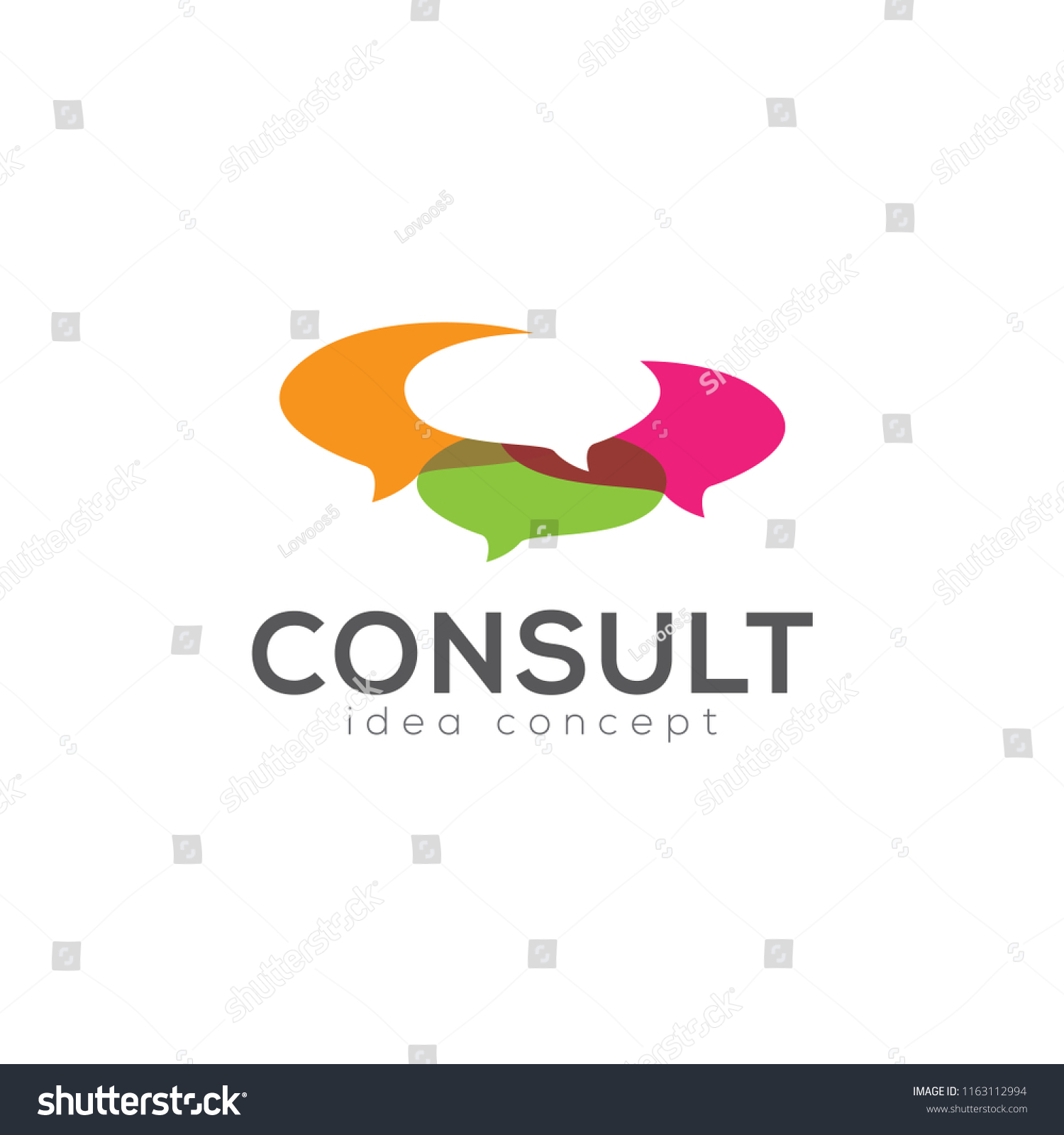 Creative Consulting Concept Logo Design Template Stock Vector (Royalty ...