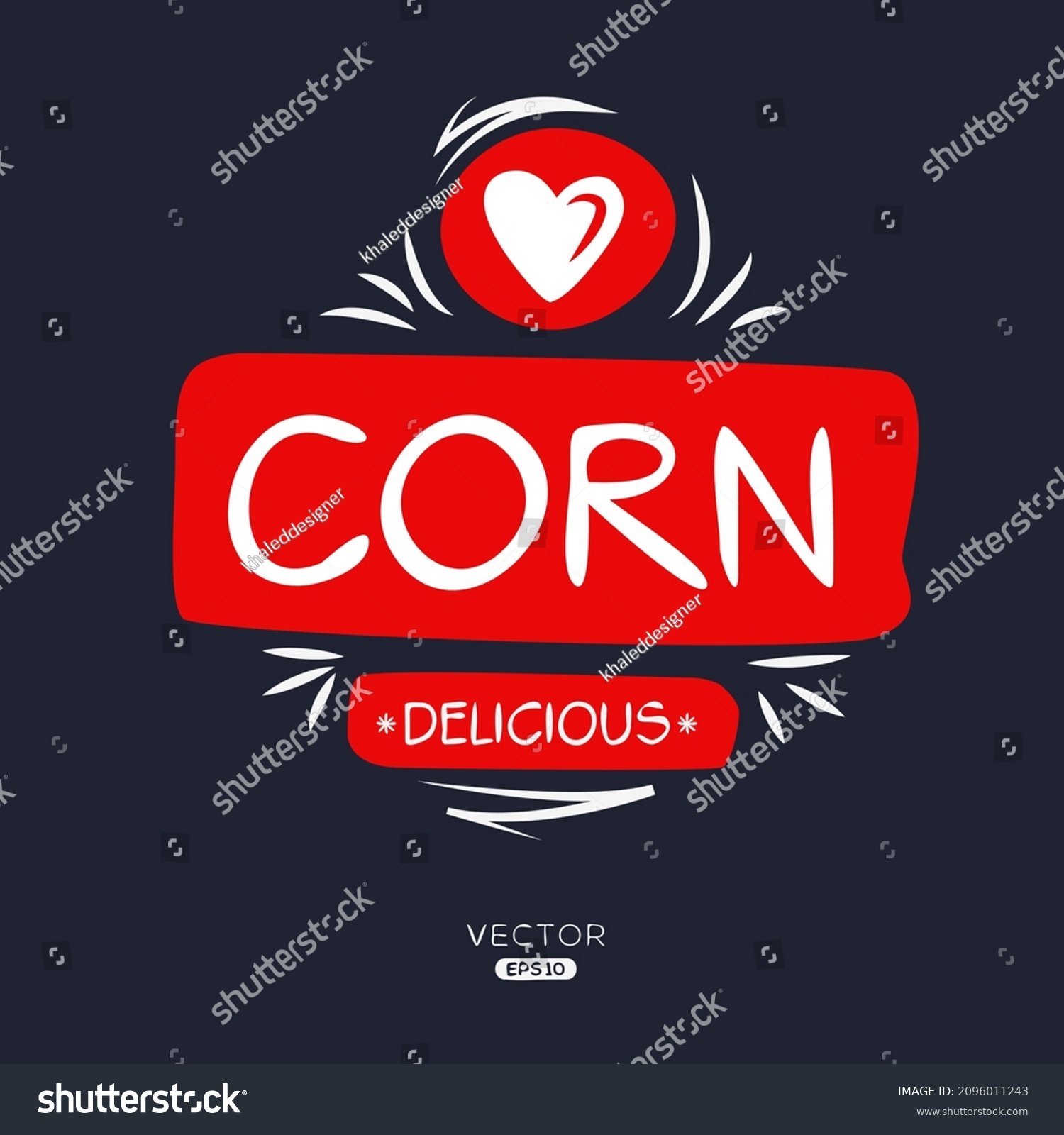 Creative Corn Logo Corn Sticker Vector Stock Vector (Royalty Free ...