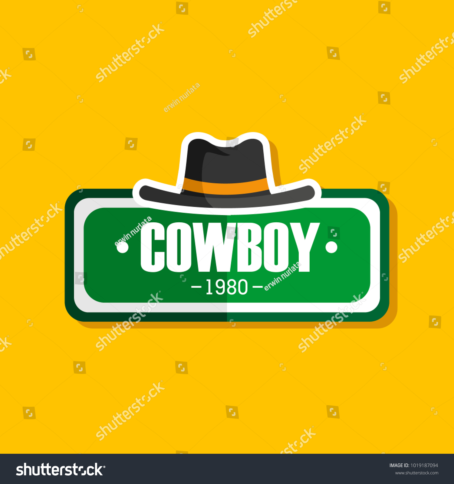 Creative Cowboy Logo Template Vector Illustration Stock Vector (Royalty ...