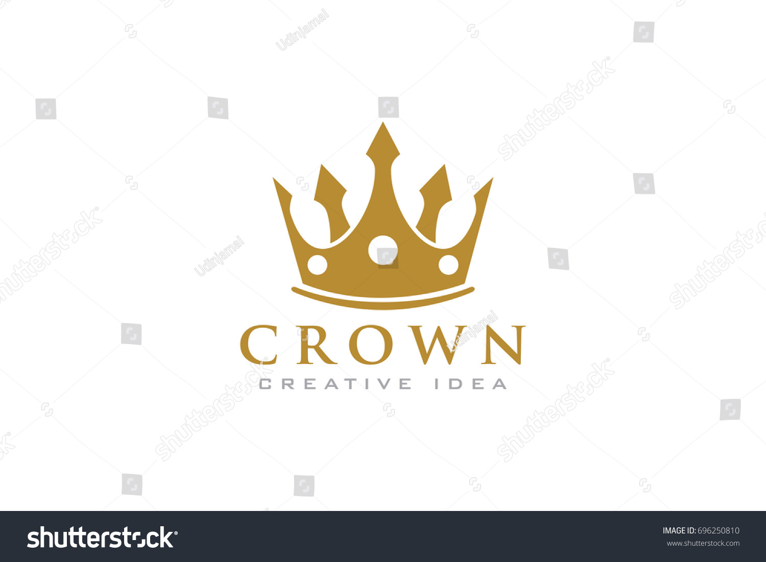 Creative Crown Concept Logo Design Template Stock Vector (Royalty Free ...