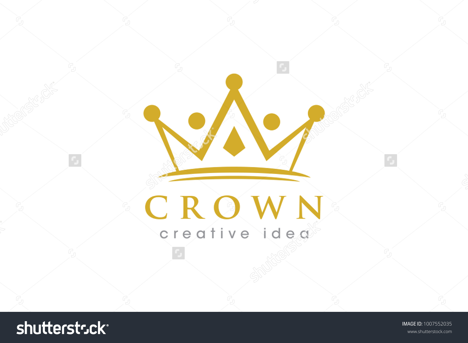 Creative Crown Logo Icon Template Stock Vector (Royalty Free) 1007552035