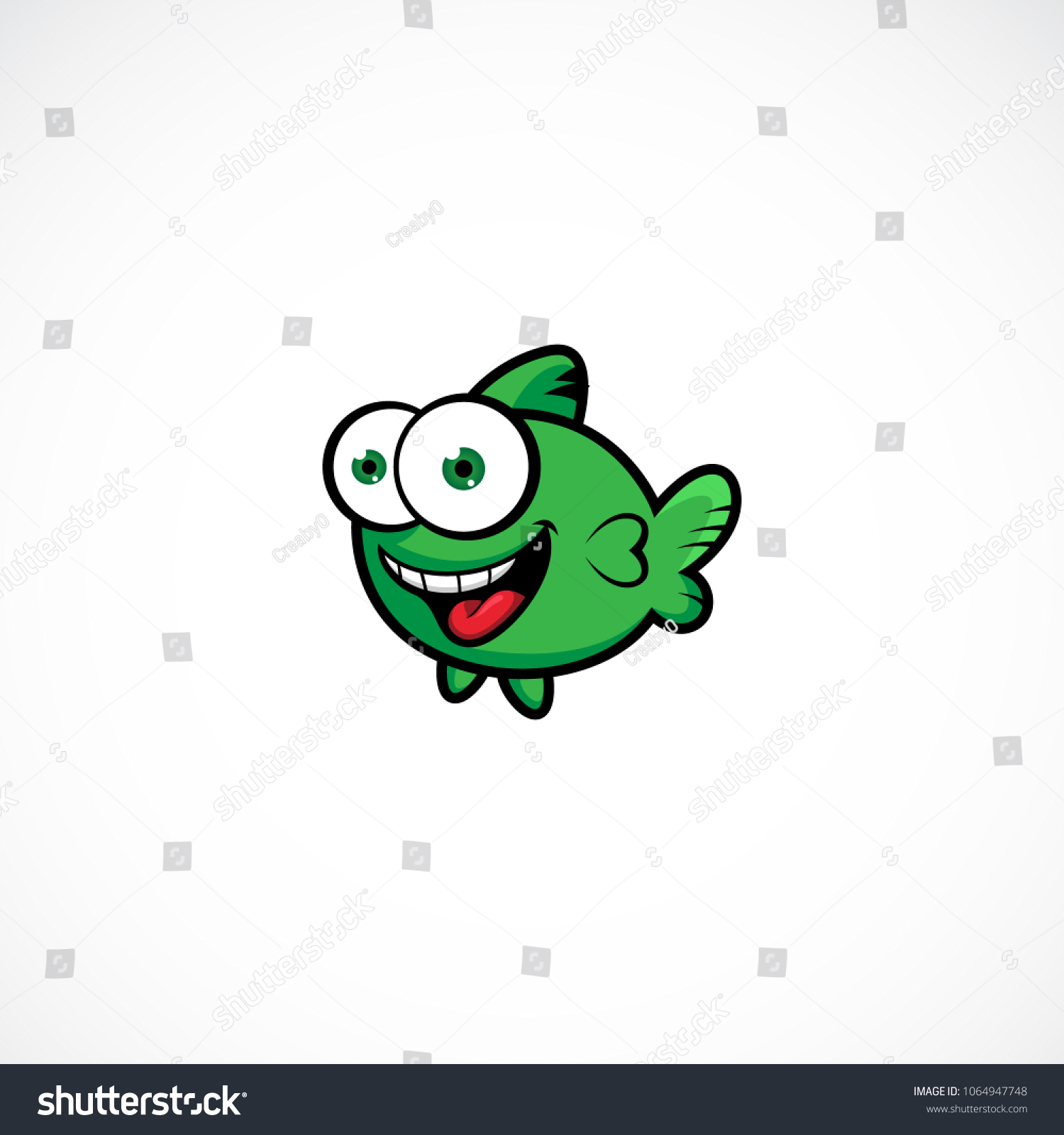 Creative Cute Happy Fish Vector Illustration Stock Vector (Royalty Free ...