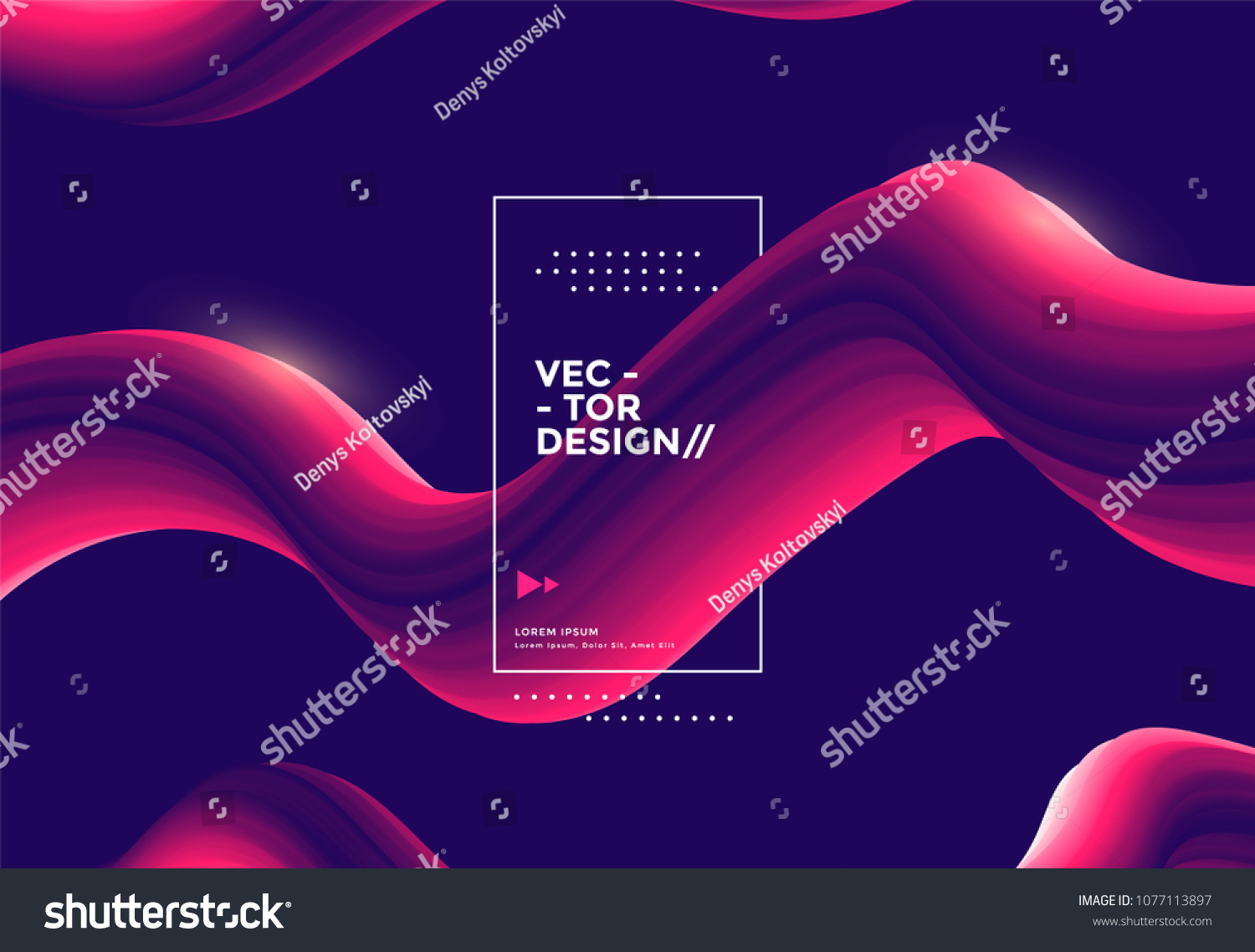 Creative Design 3d Flow Shape Liquid Stock Vector (Royalty Free ...