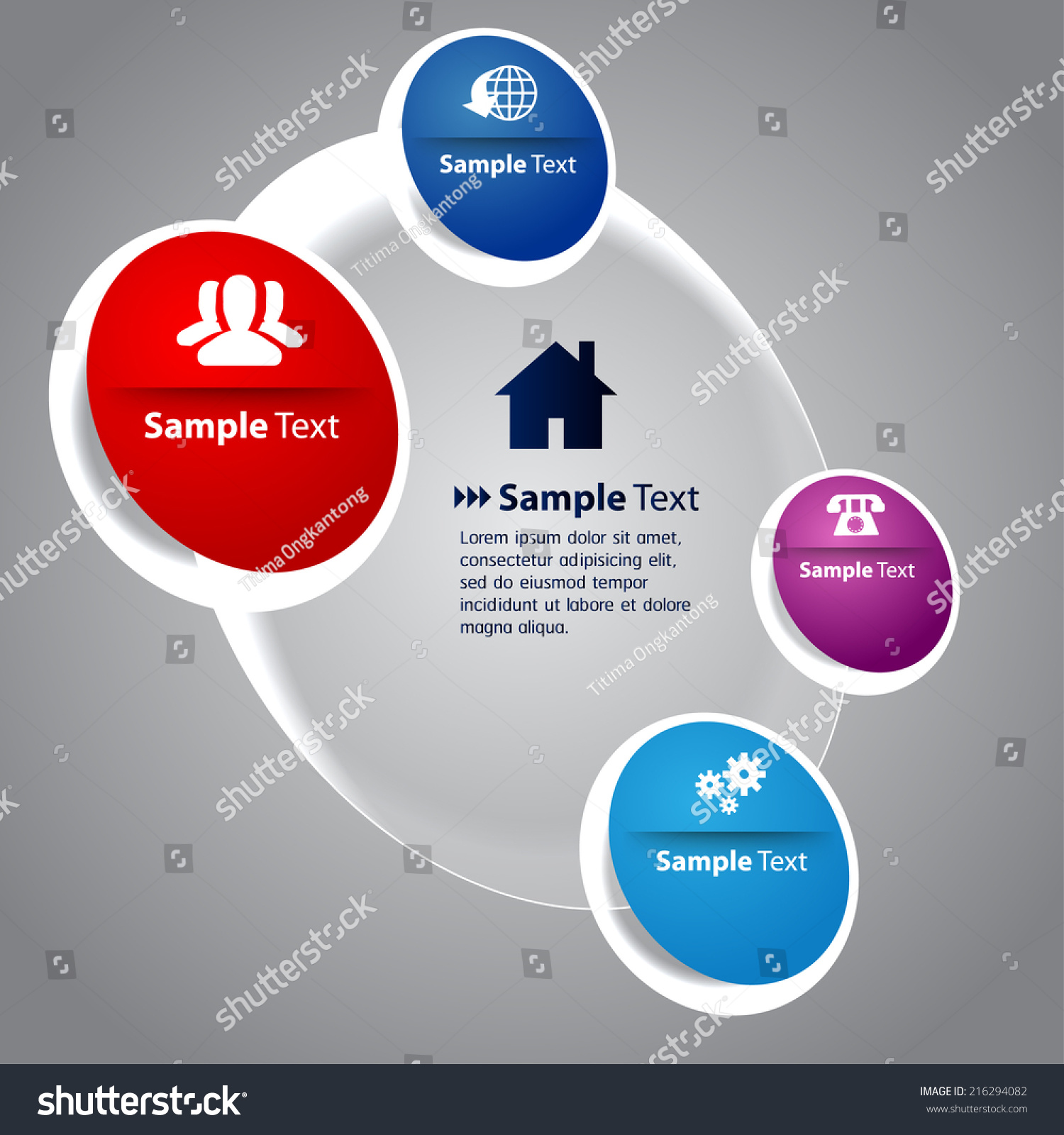 Creative Design Modern Template Website Graphic: vector de stock (libre ...