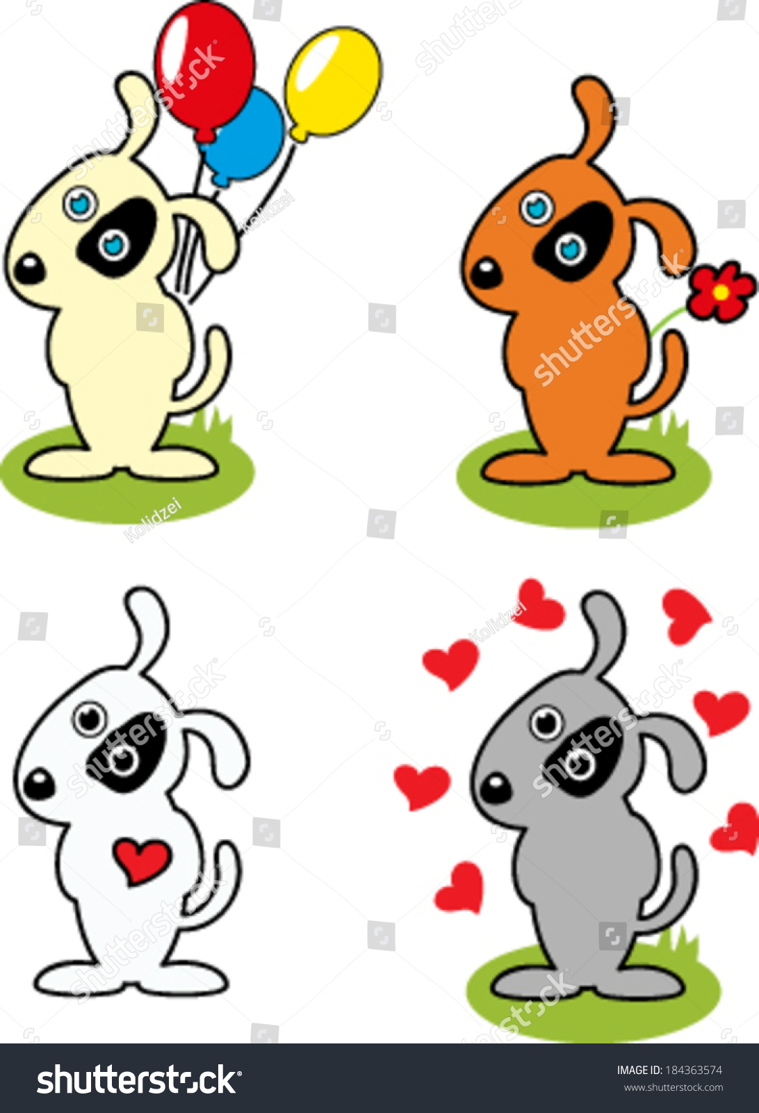 Creative Design Dog Fully Editable Vector Stock Vector (Royalty Free ...