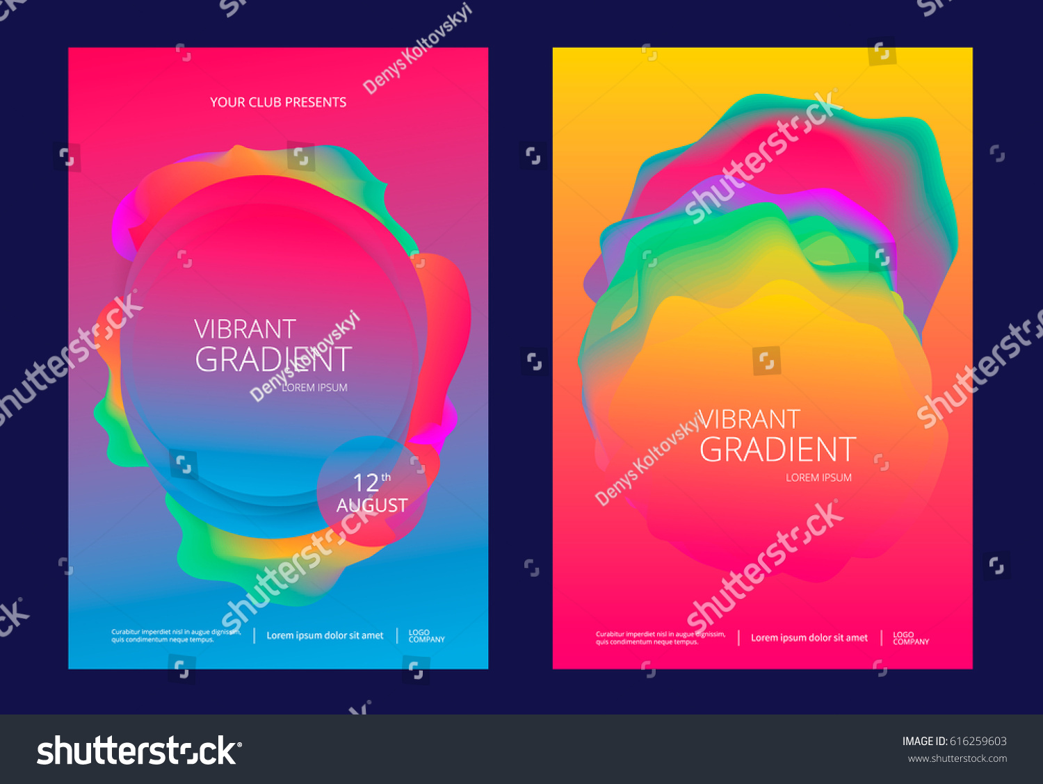 Creative Design Poster Vibrant Gradients Colorful Stock Vector (Royalty ... Creative Design Poster Vibrant Gradients Colorful Stock Vector (Royalty ...