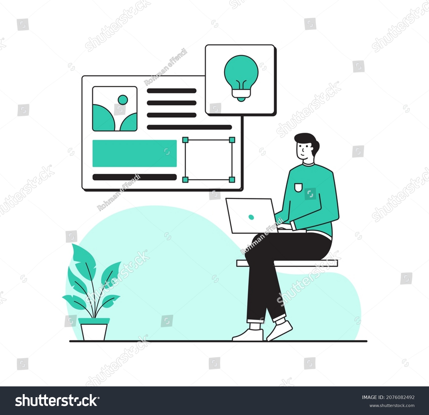 Creative Designer Concept Illustration Vector Stock Vector (Royalty ...