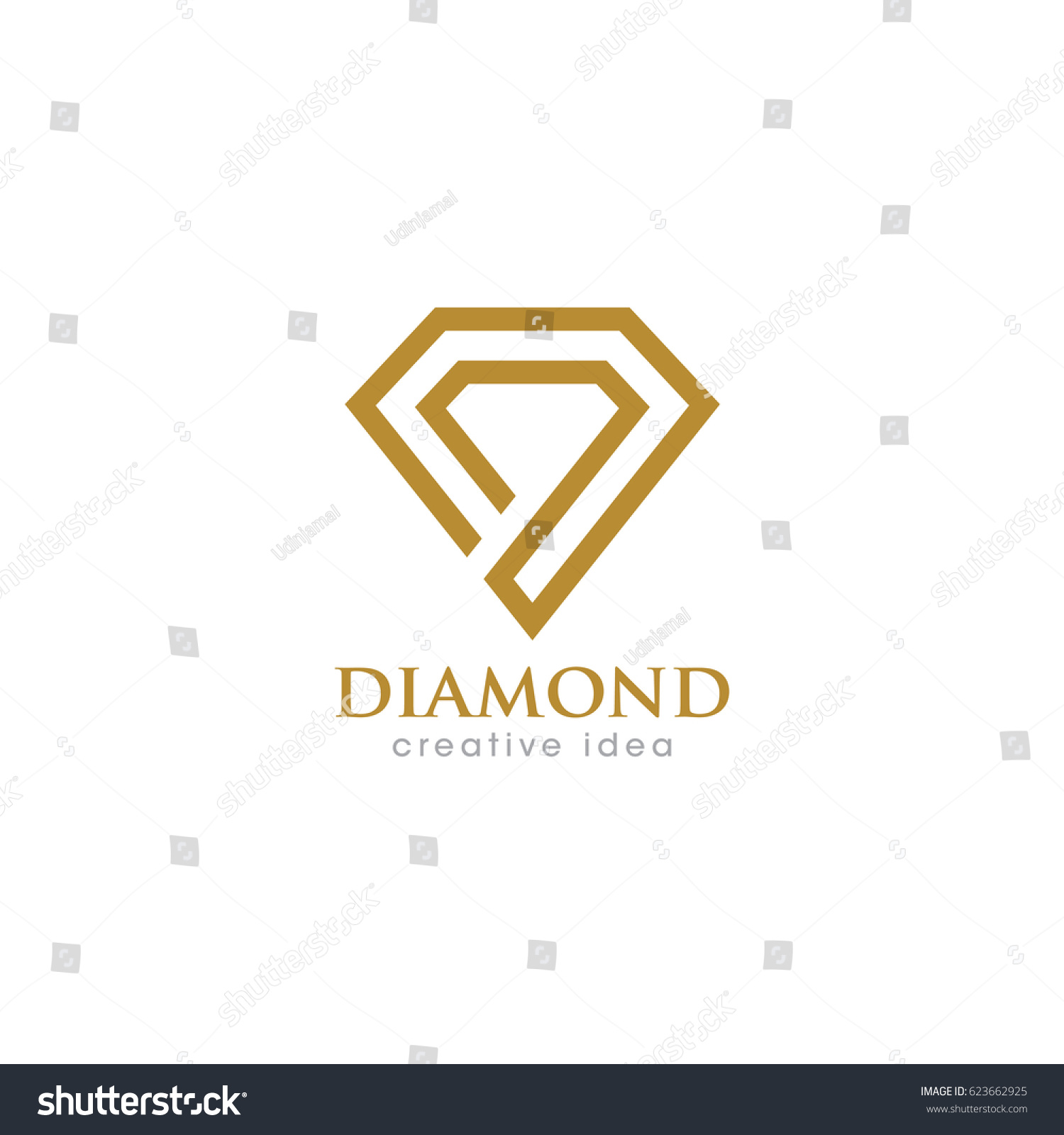 Creative Diamond Concept Logo Design Template Stock Vector (Royalty ...
