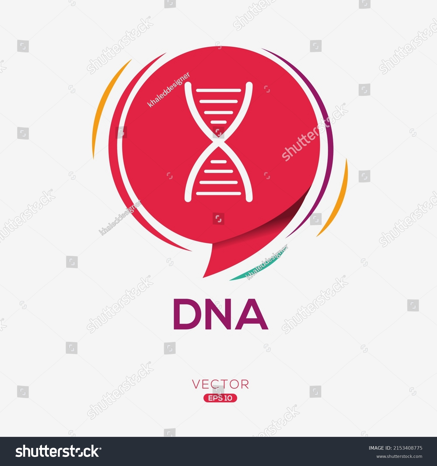 Creative Dna Icon Deoxyribonucleic Acid Vector Stock Vector (Royalty ...