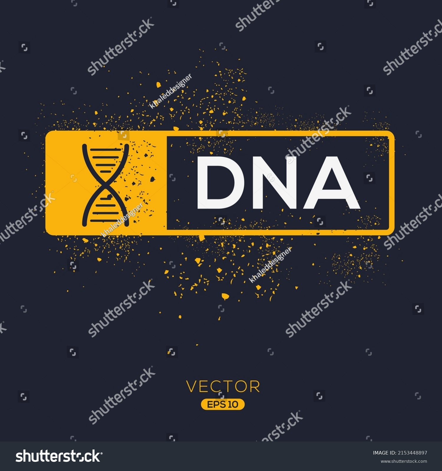 Creative Dna Icon Deoxyribonucleic Acid Vector Stock Vector (Royalty ...