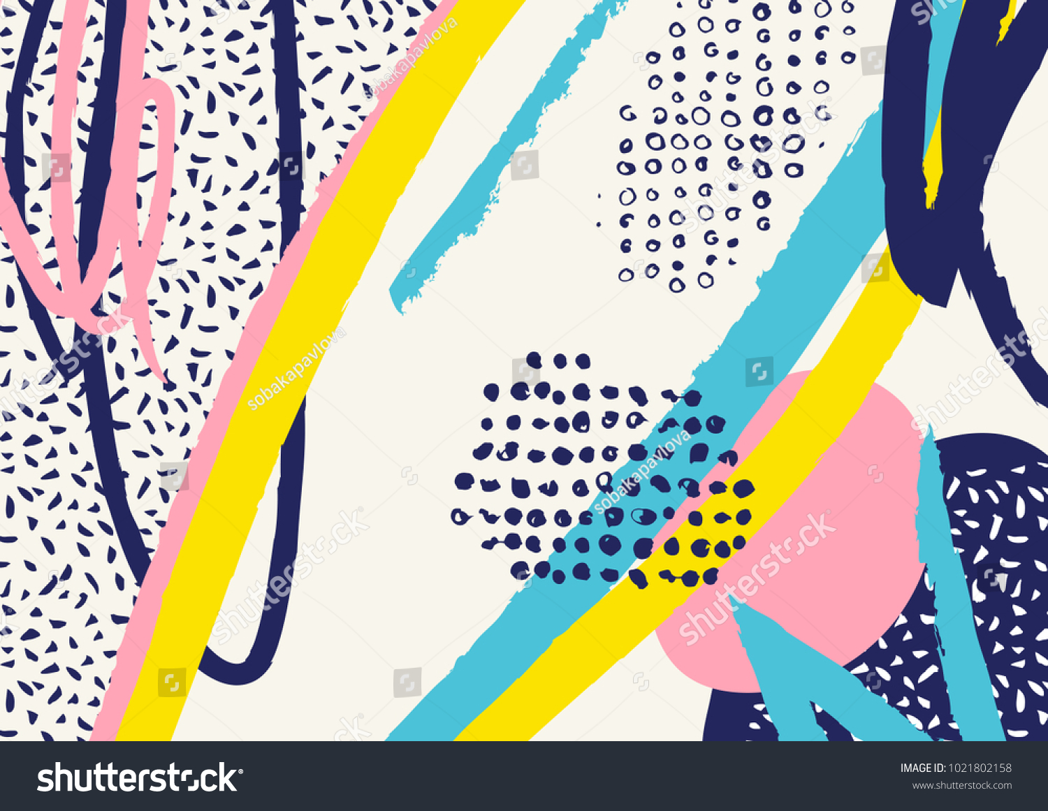 Creative Doodle Art Header Different Shapes Stock Vector (Royalty Free ...