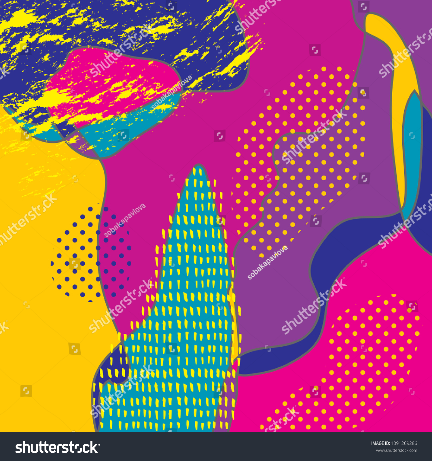 Creative Doodle Art Header Different Shapes Stock Vector (Royalty Free ...