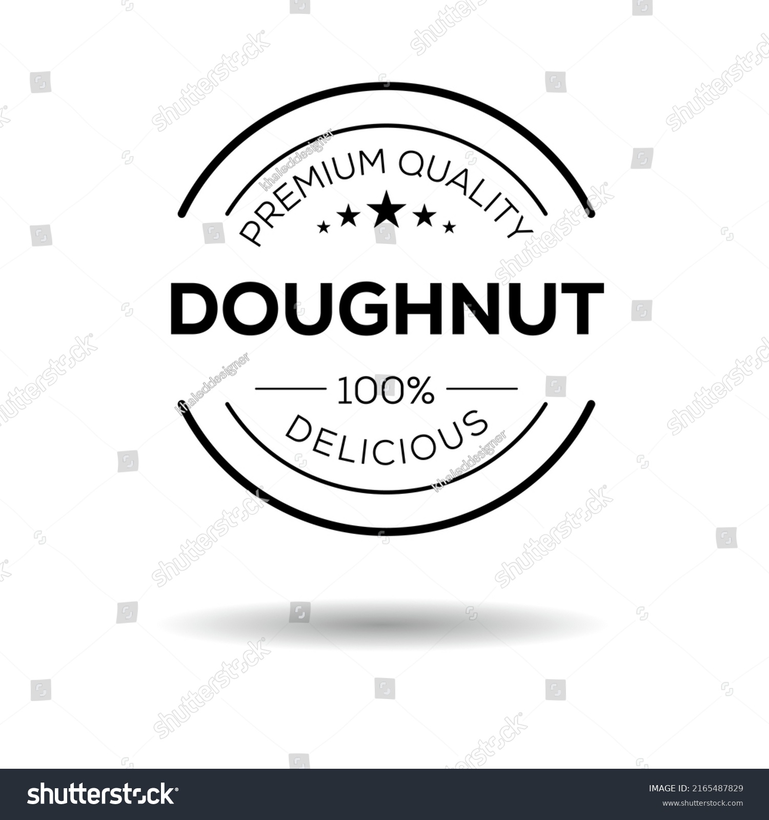 Creative Doughnut Logo Doughnut Sticker Vector Stock Vector (Royalty ...