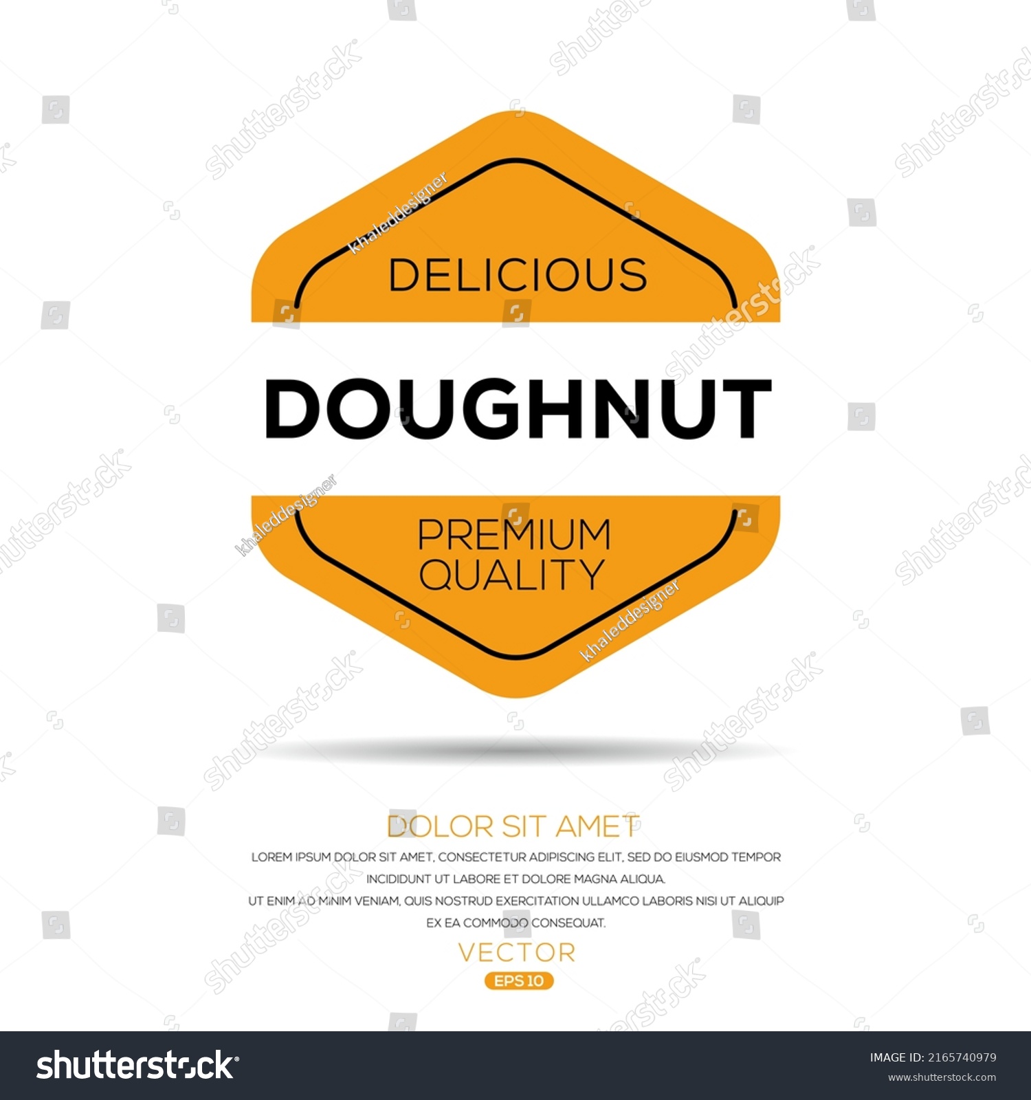 Creative Doughnut Logo Doughnut Sticker Vector Stock Vector (Royalty ...