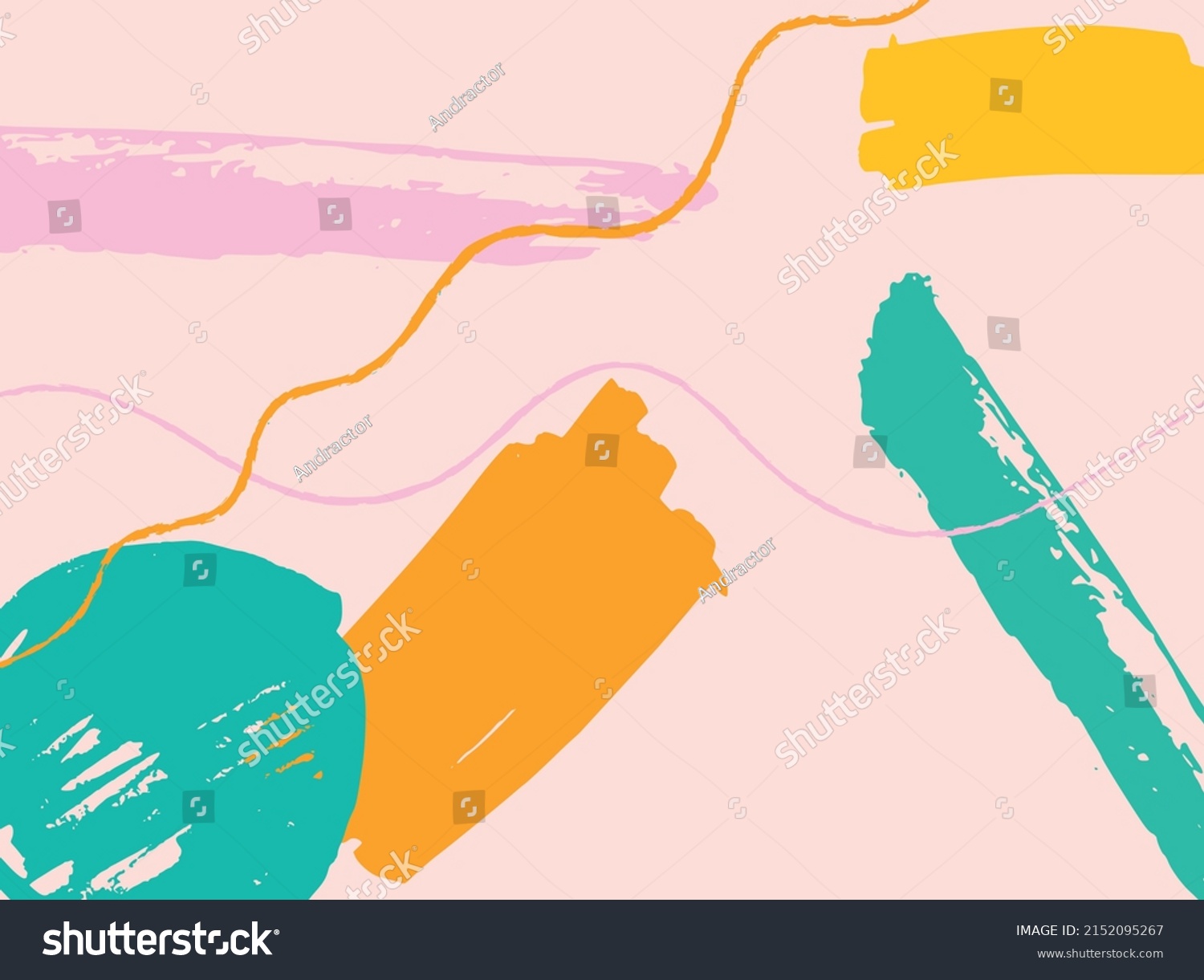 Creative Drawing Different Shapes Textures Collage Stock Vector ...