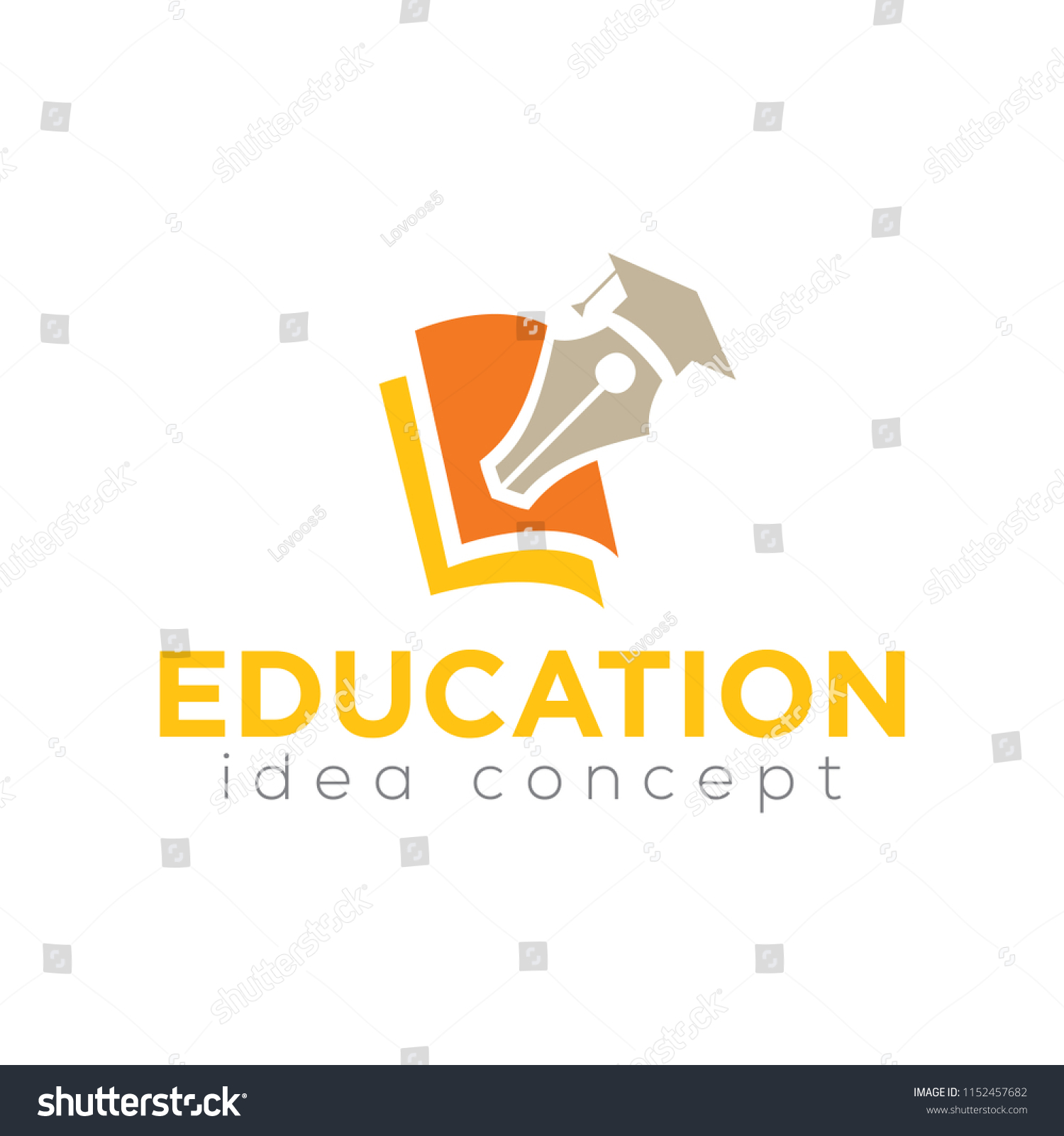 Creative Education Concept Logo Design Template Stock Vector (Royalty ...