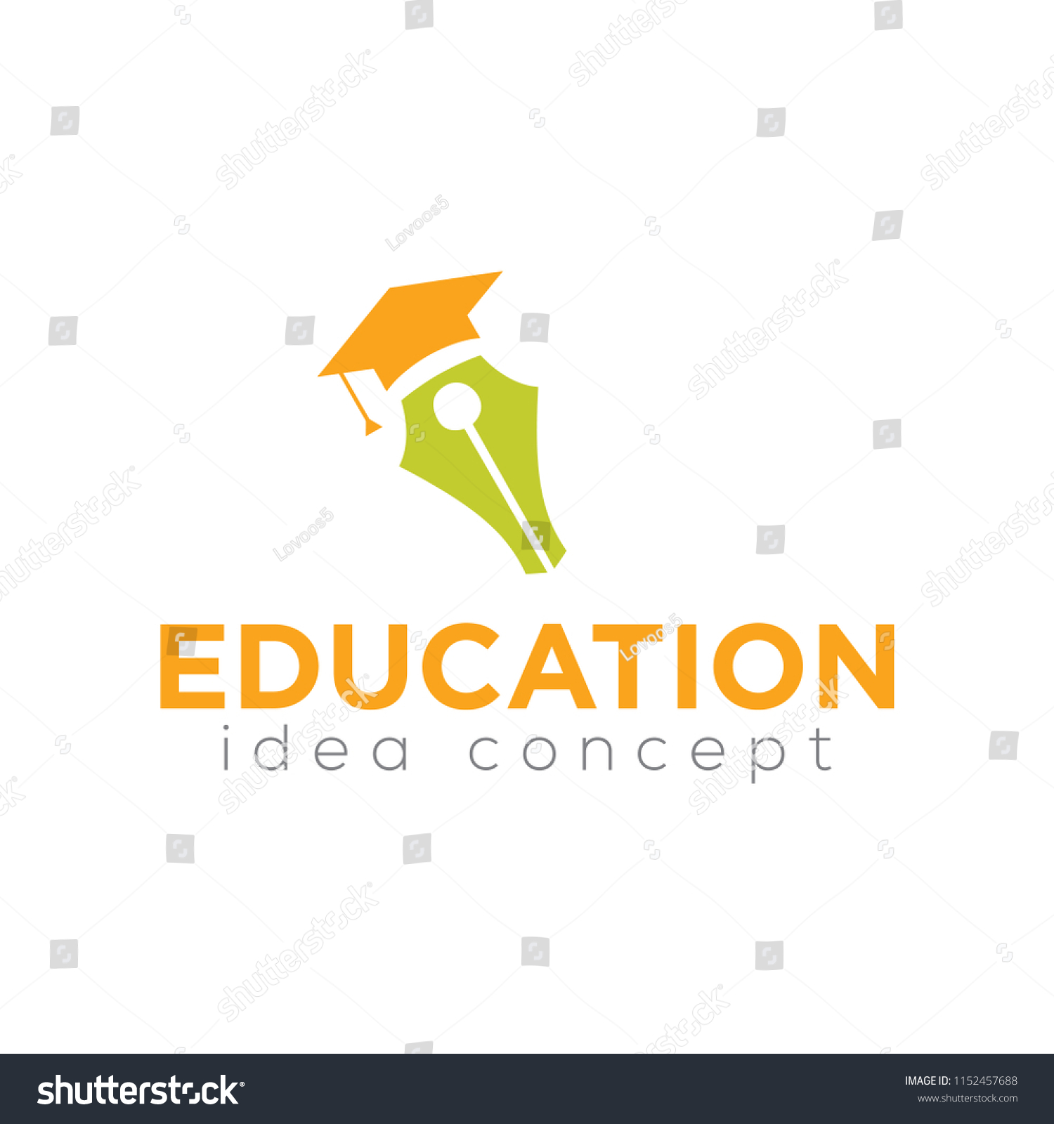 Creative Education Concept Logo Design Template Stock Vector (Royalty ...