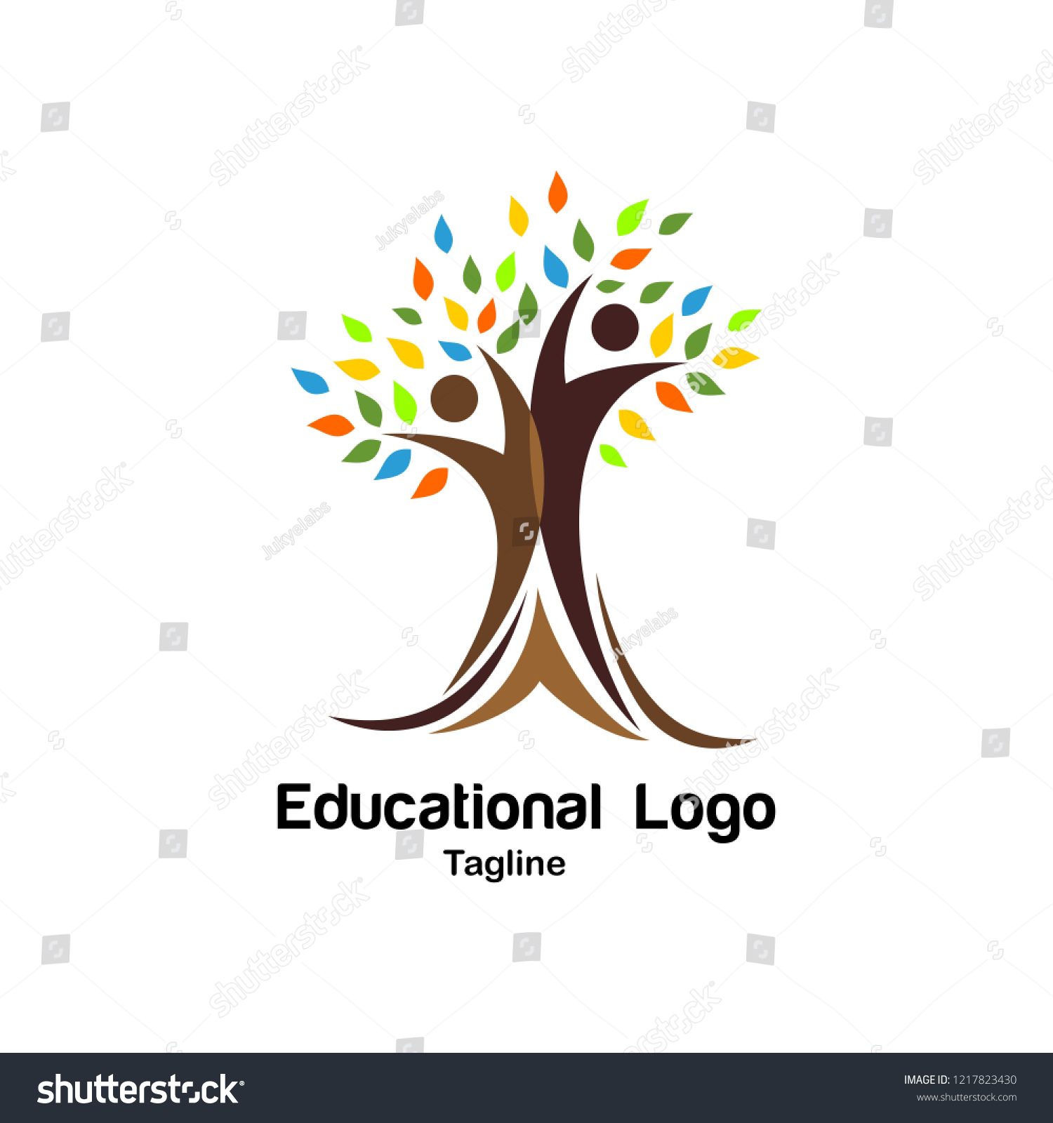 Creative Education Logo Design Stock Vector (Royalty Free) 1217823430