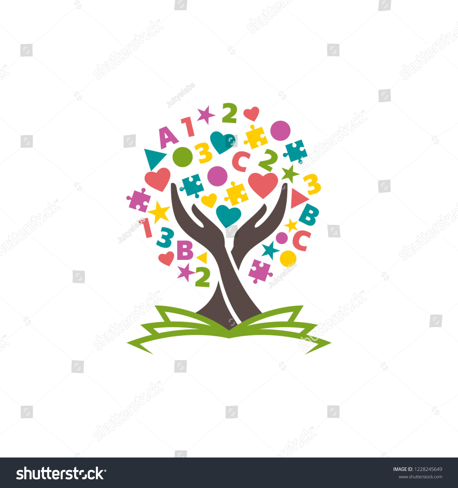 Creative Education Logo Design Stock Vector (Royalty Free) 1228245649
