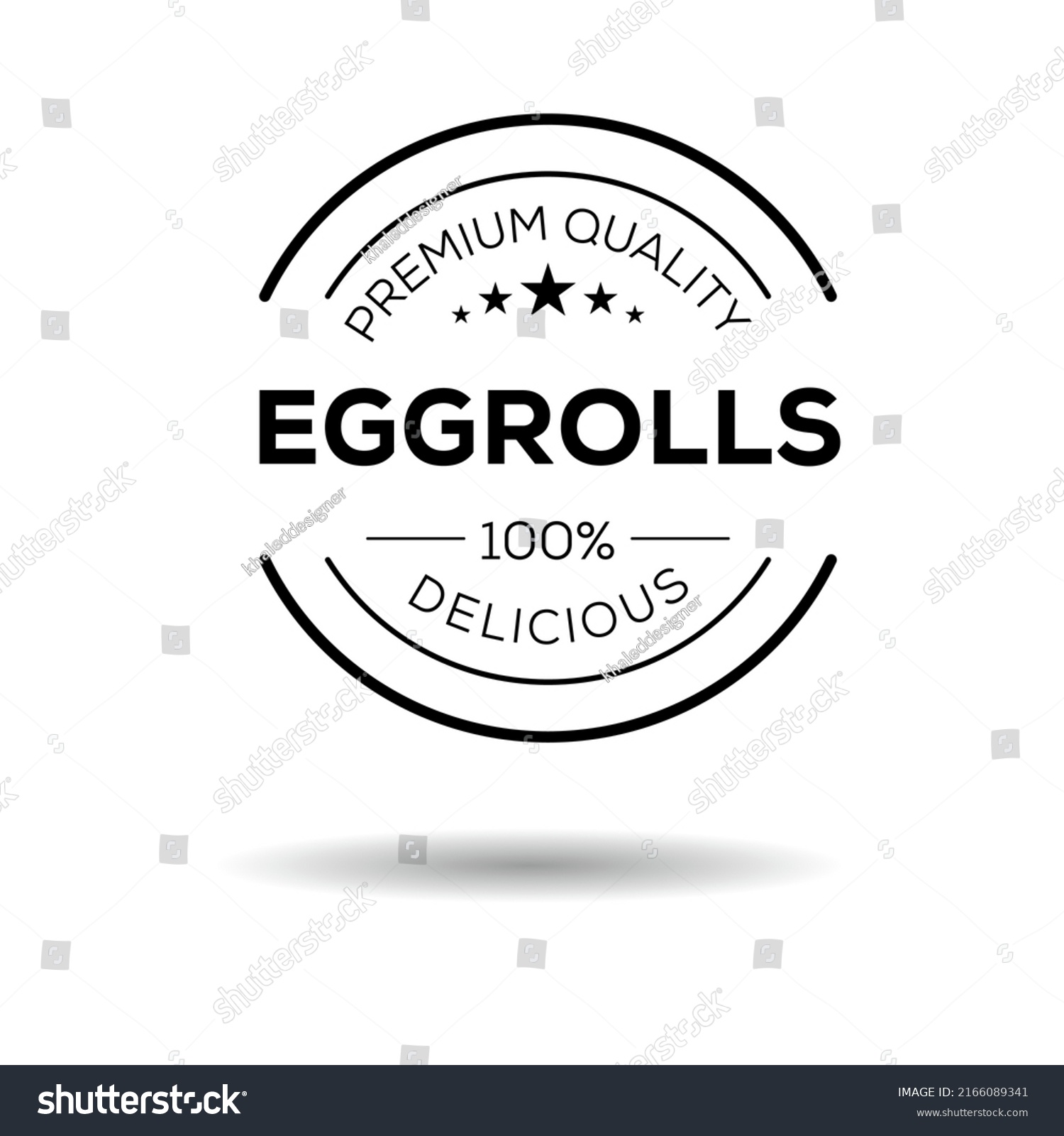 Creative Eggrolls Logo Eggrolls Sticker Vector Stock Vector (Royalty ...