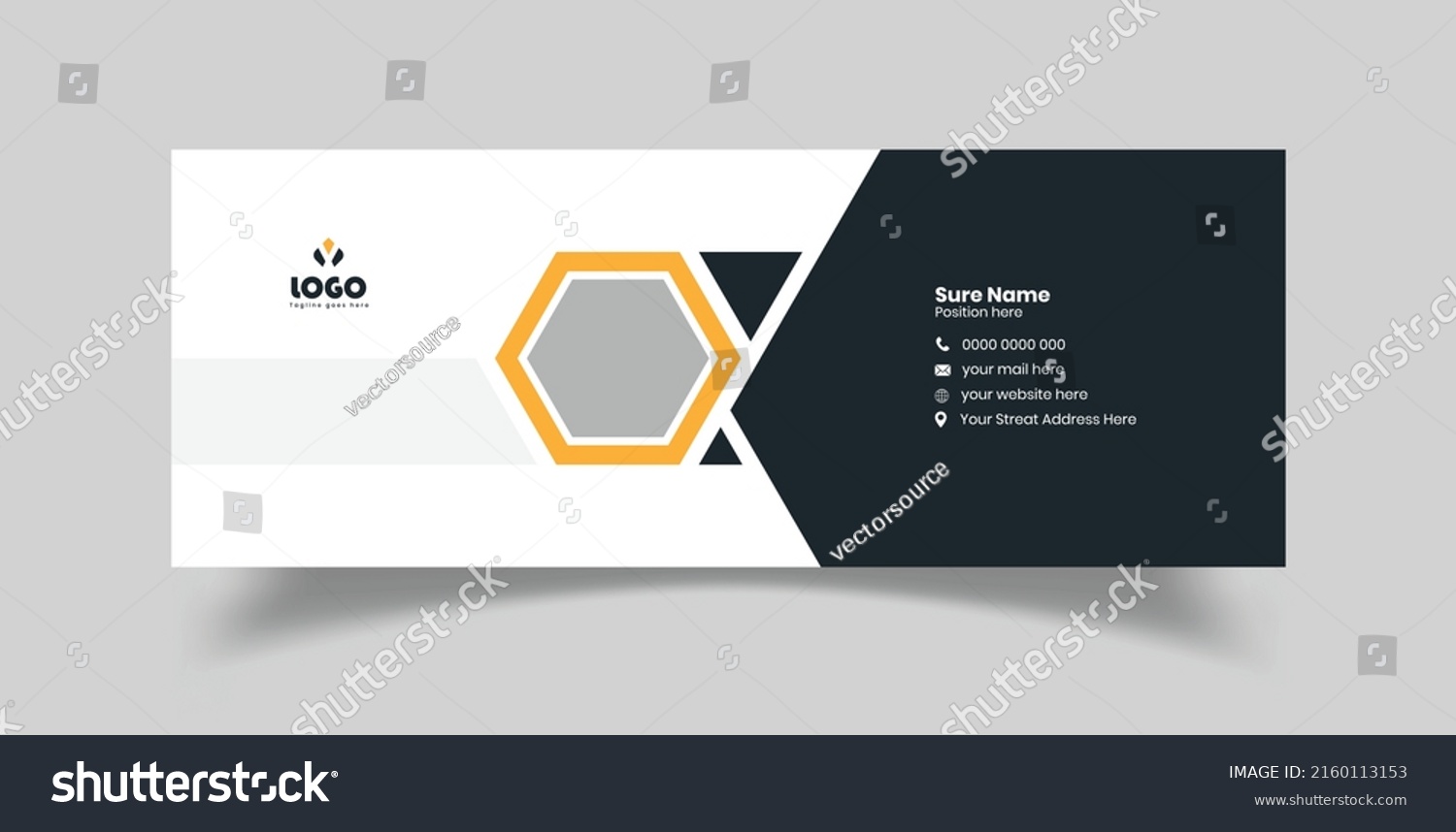 Creative Email Signature Template Design Stock Vector (Royalty Free ...