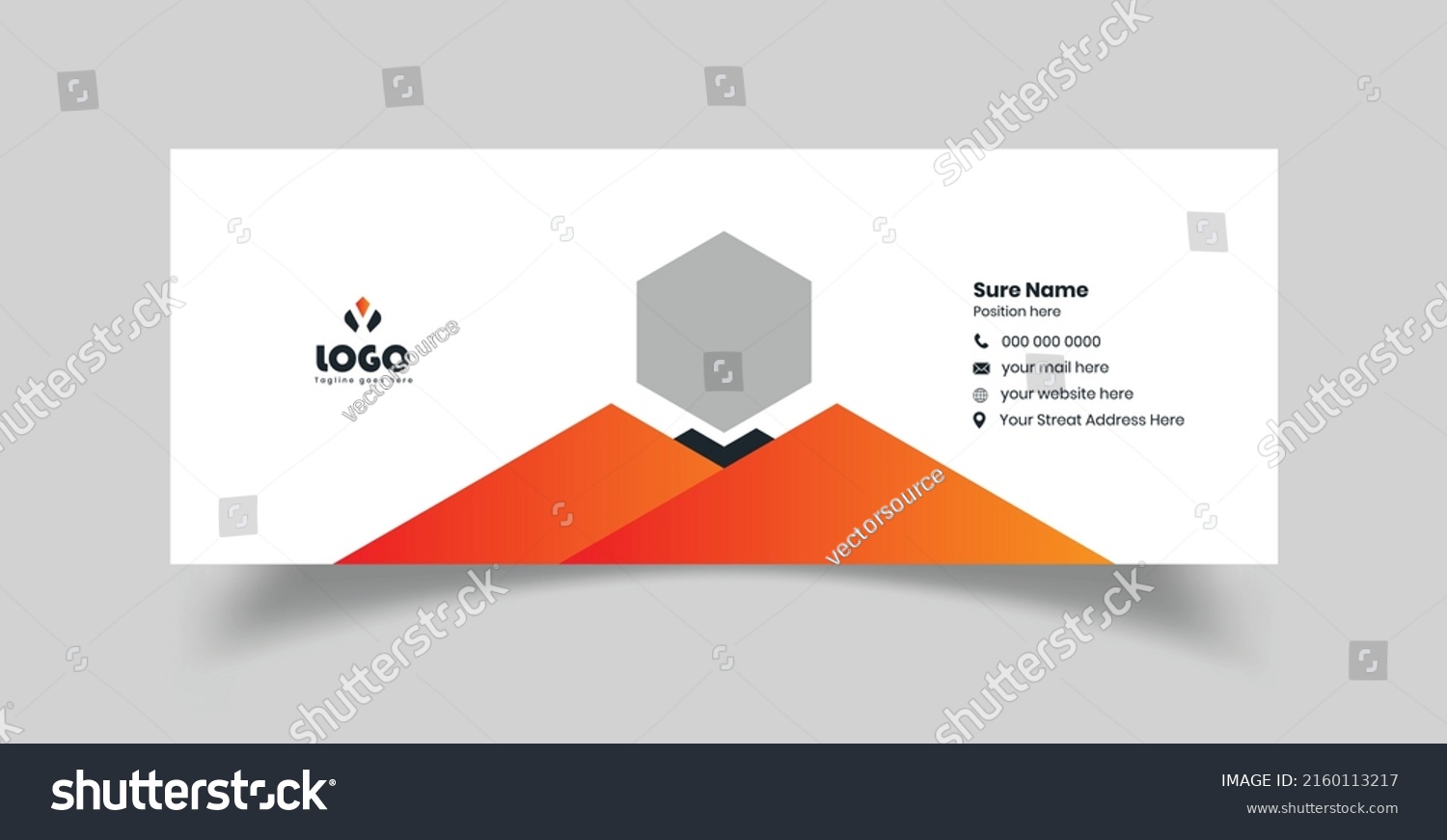 Creative Email Signature Template Design Stock Vector (Royalty Free ...