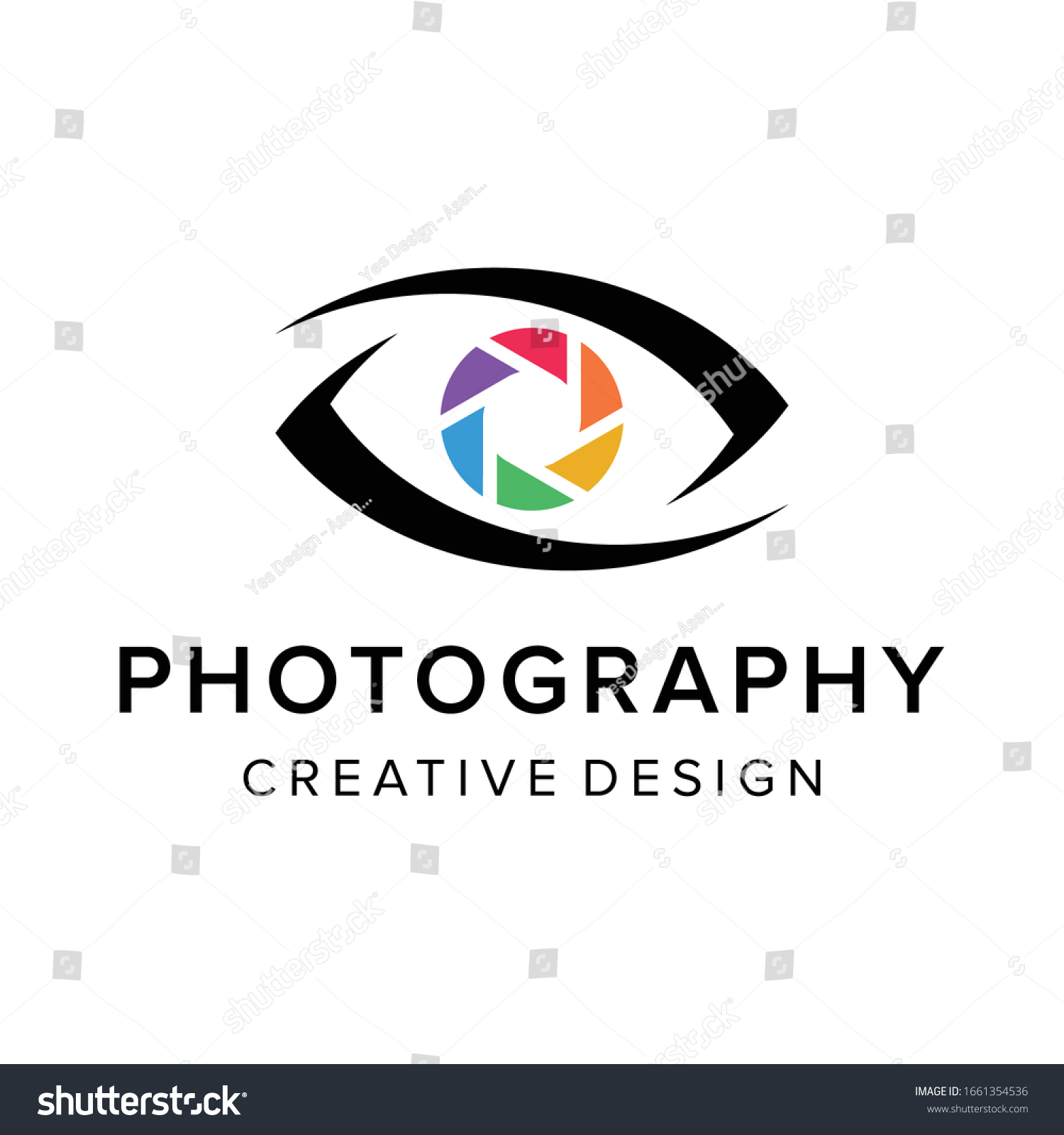 Creative Eye Camera Lens Logo Design Stock Vector (Royalty Free ...