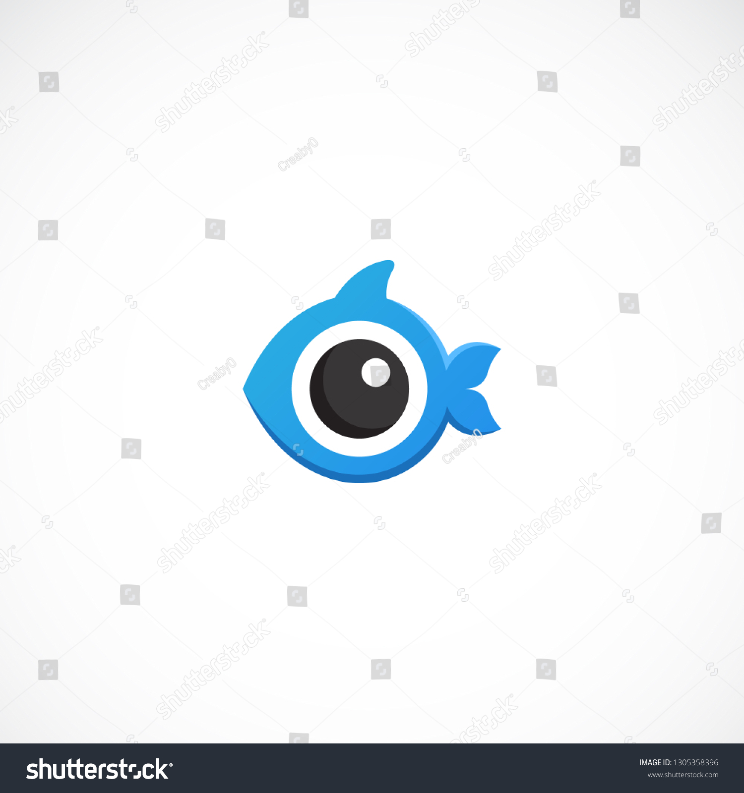 Creative Eye Fish Logo Design Stock Vector (Royalty Free) 1305358396 ...