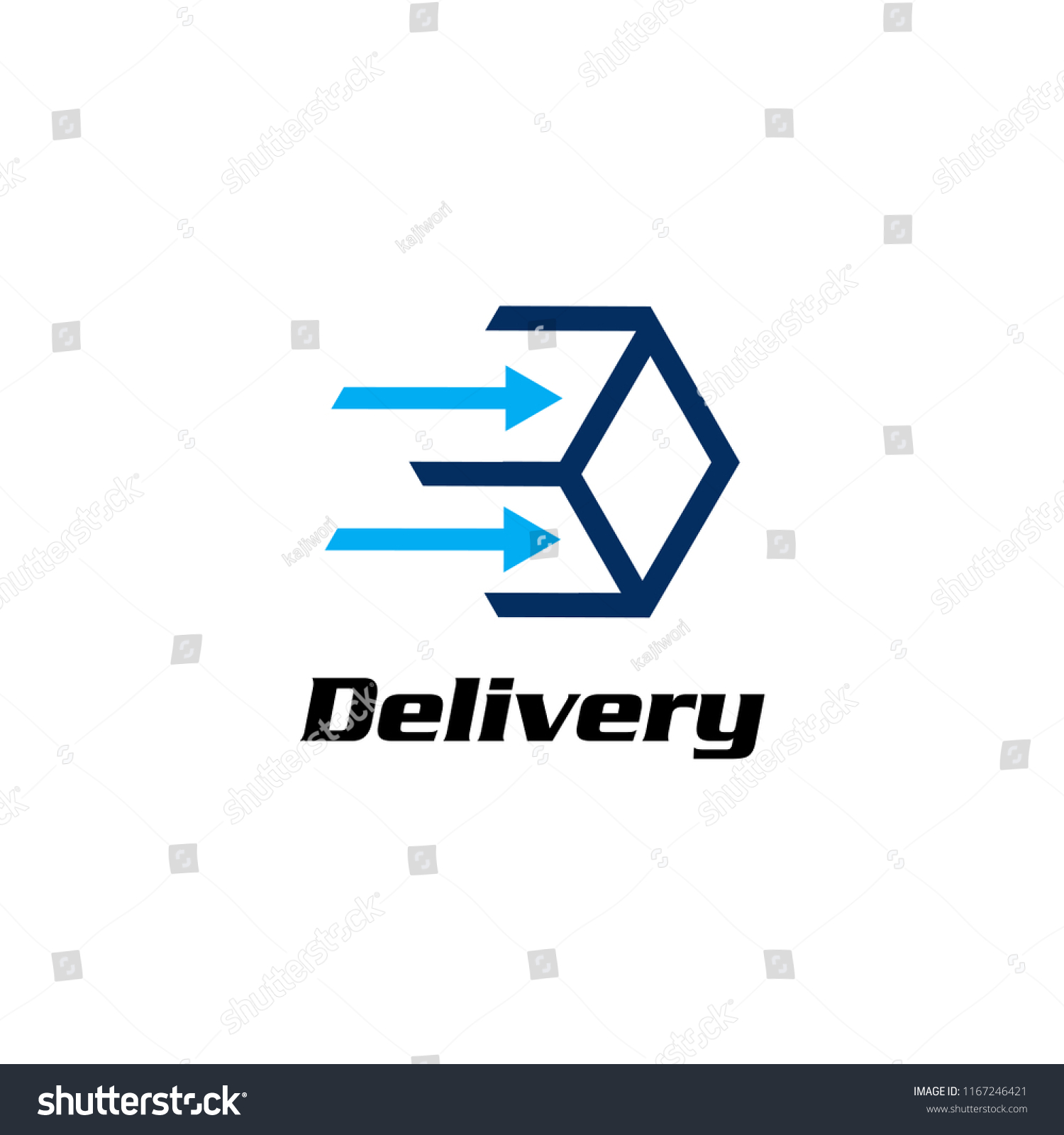 Creative Fast Delivery Logo Design Concept Stock Vector (Royalty Free ...