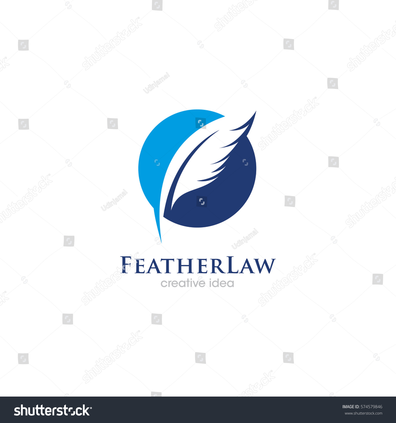 Creative Feather Concept Logo Design Template Stock Vector (Royalty ...