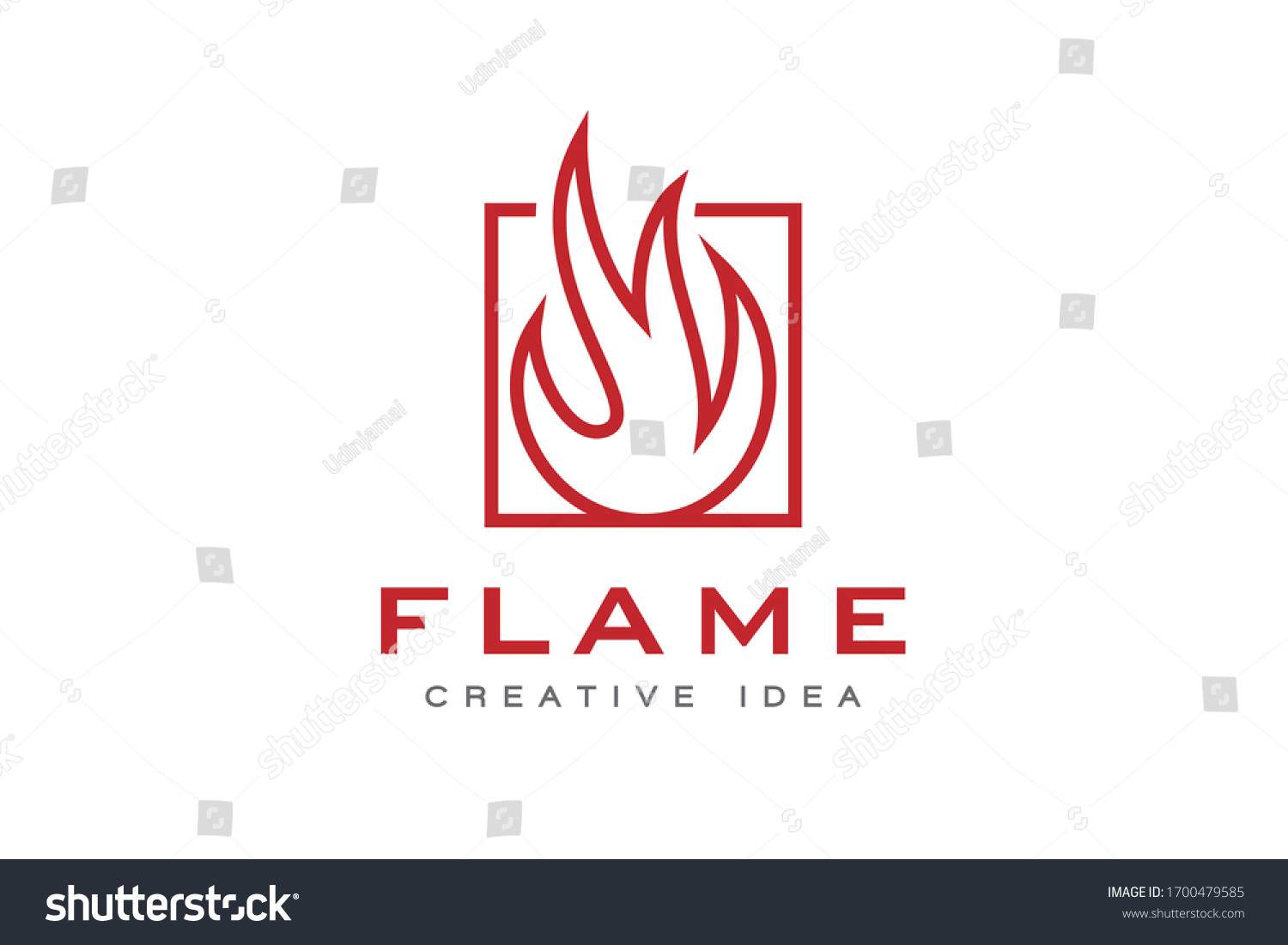 Creative Fire Flame Logo Design Template 库存矢量图（免版税）1700479585 ...