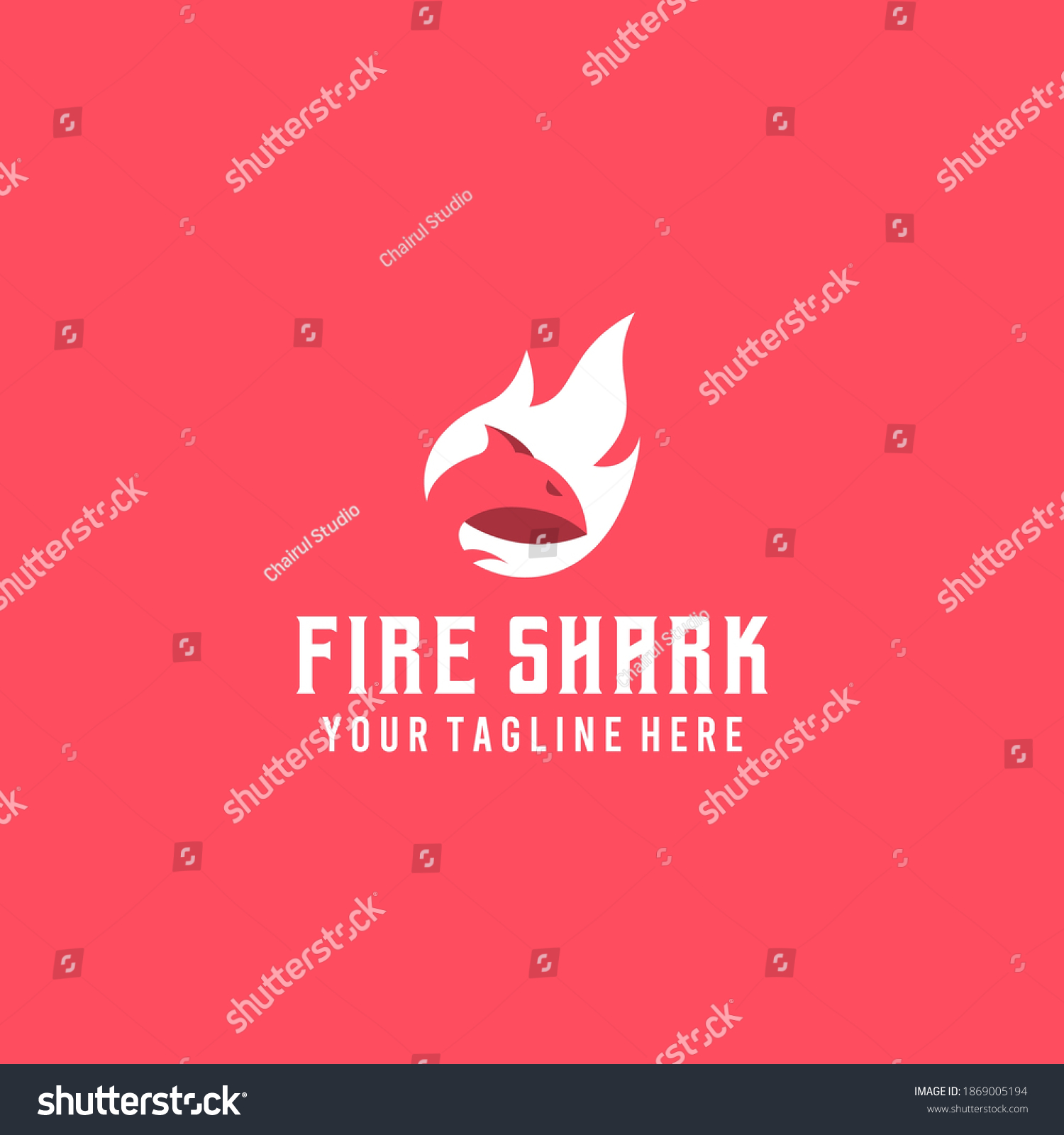 Creative Fire Shark Logo Design Stock Vector (Royalty Free) 1869005194 ...