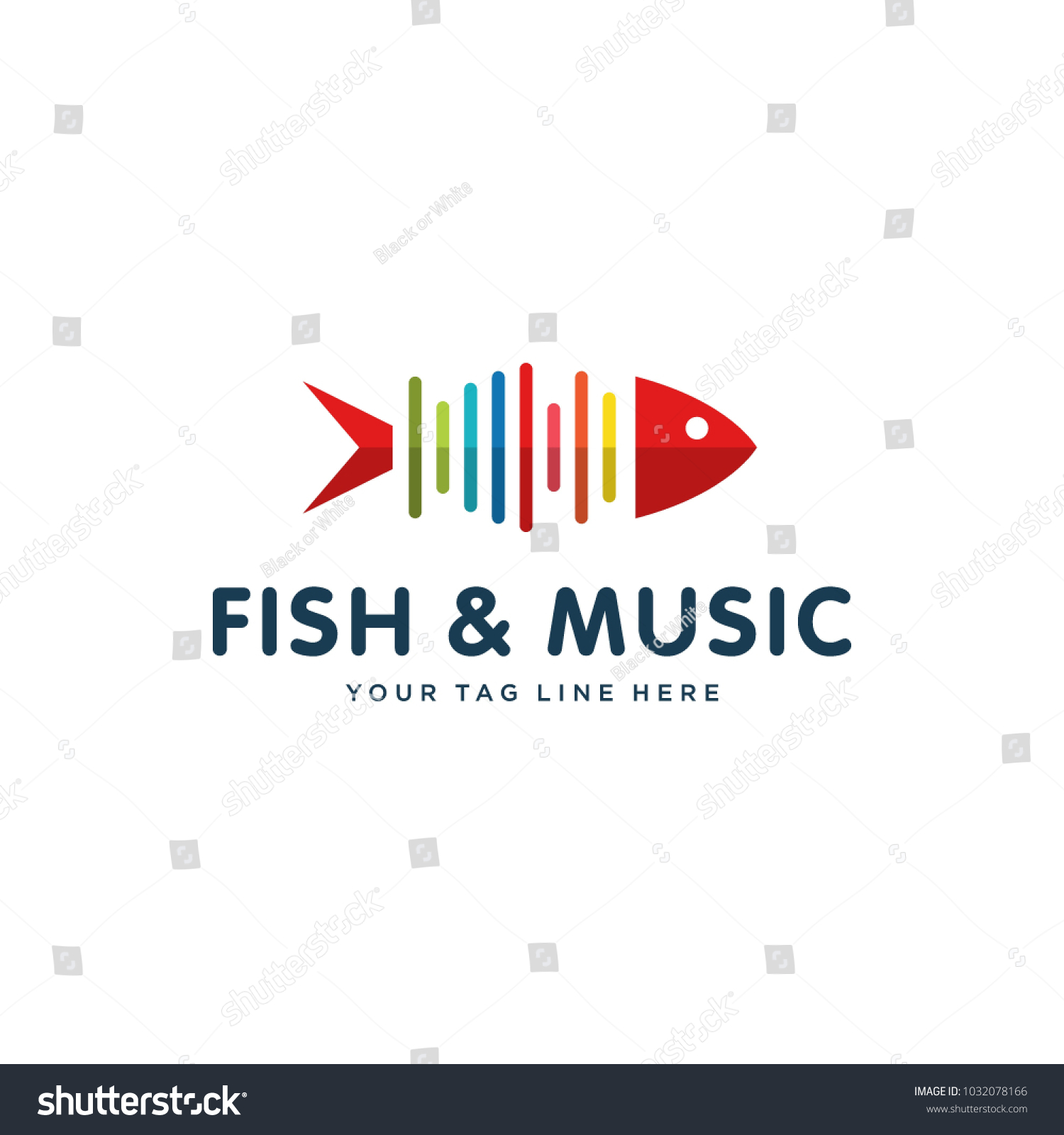 Creative Fish Logo Design Stock Vector (Royalty Free) 1032078166