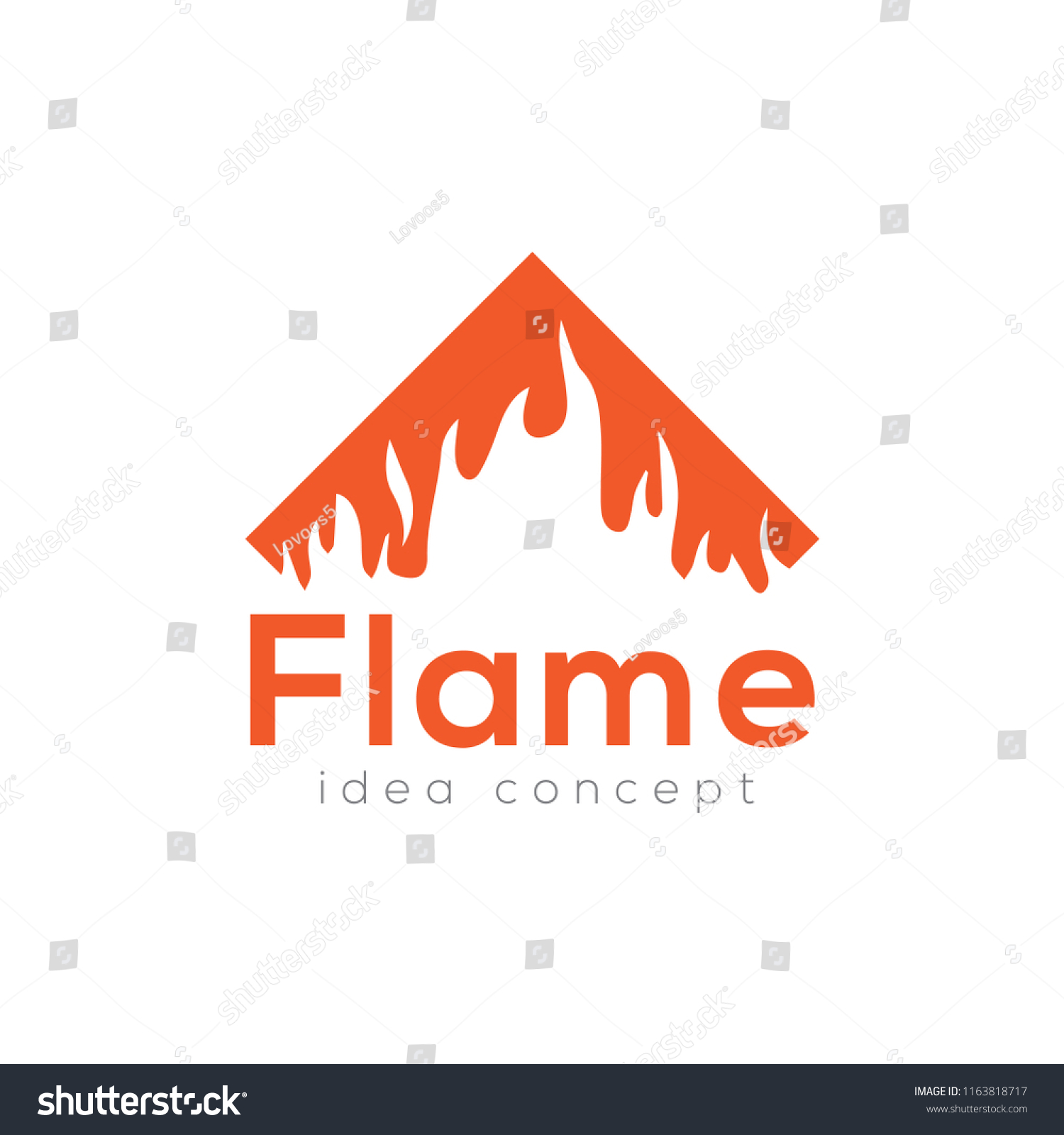 Creative Flame Concept Logo Design Template Stock Vector (Royalty Free ...