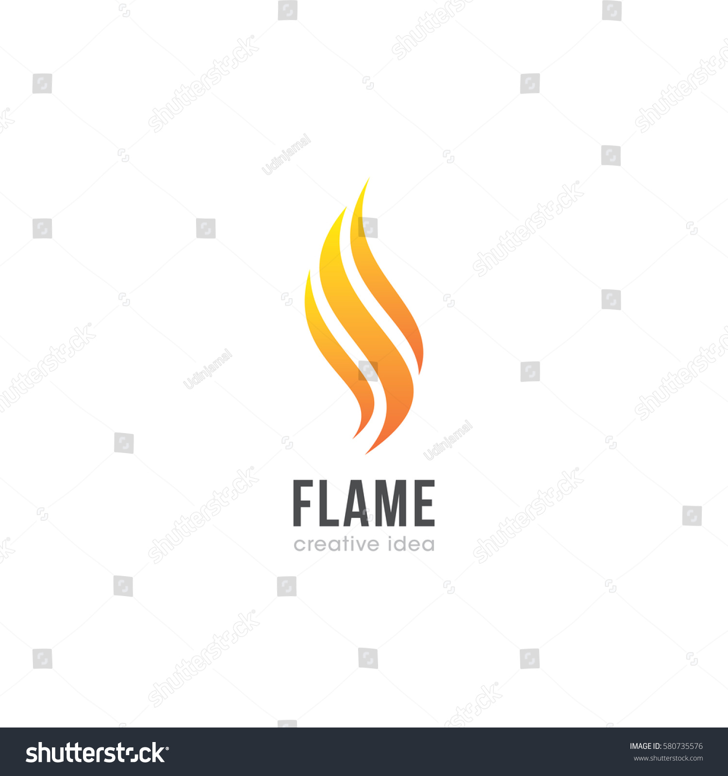Creative Flame Concept Logo Design Template Stock Vector (Royalty Free ...